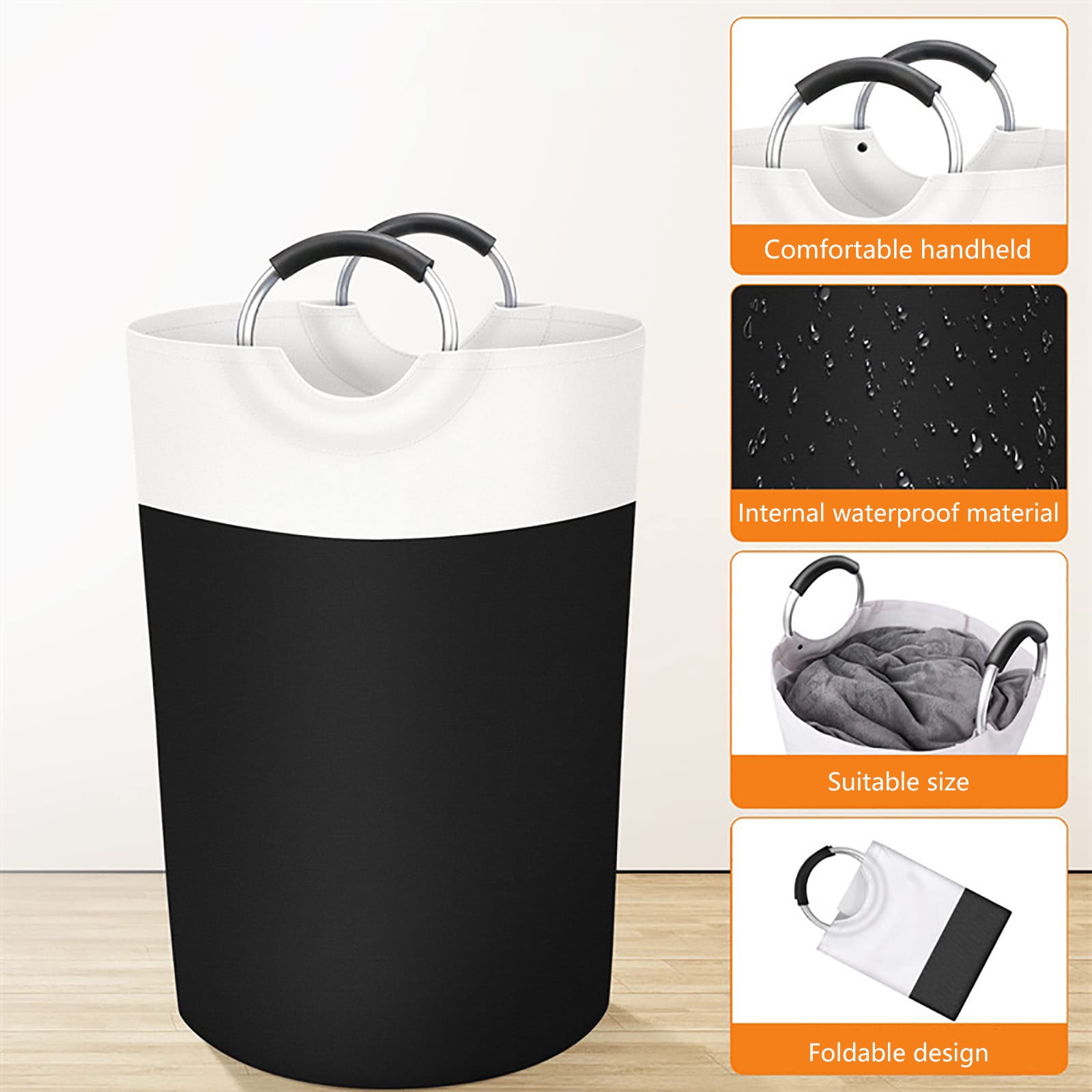 Gallickan Laundry Basket with Handle, Laundry Hamper, Printing Dirty ...