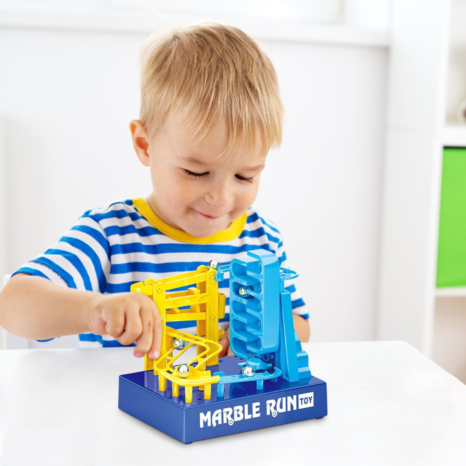 Gallickan Marble Run for Kids Ages 4-8, Marble Run with 5 Marbles ...
