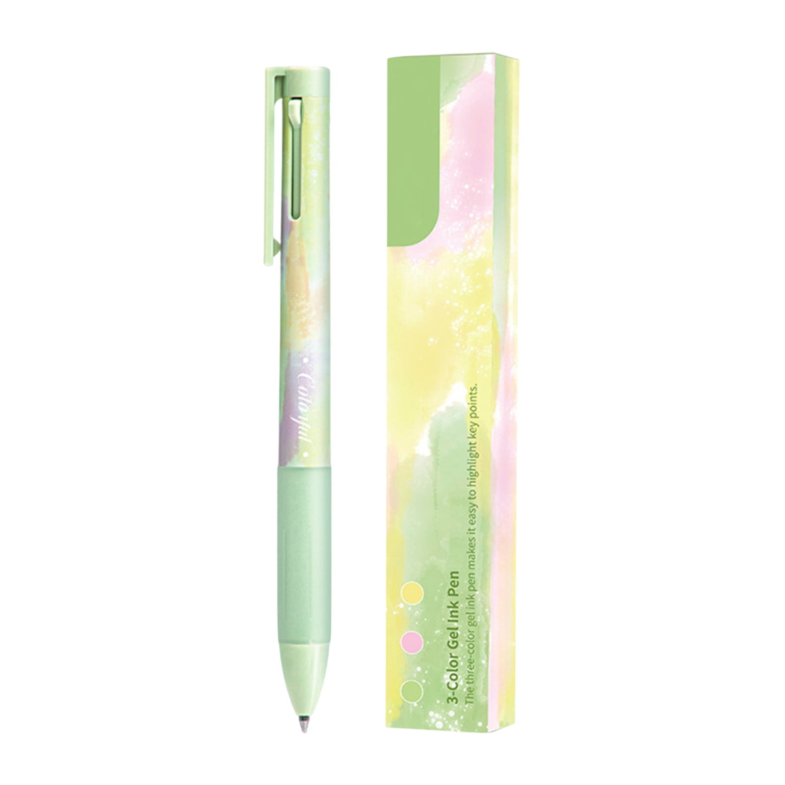 Gallickan Multi Pens, 3 Color Ballpoint Pen Set, Highlight Sign Marker ...