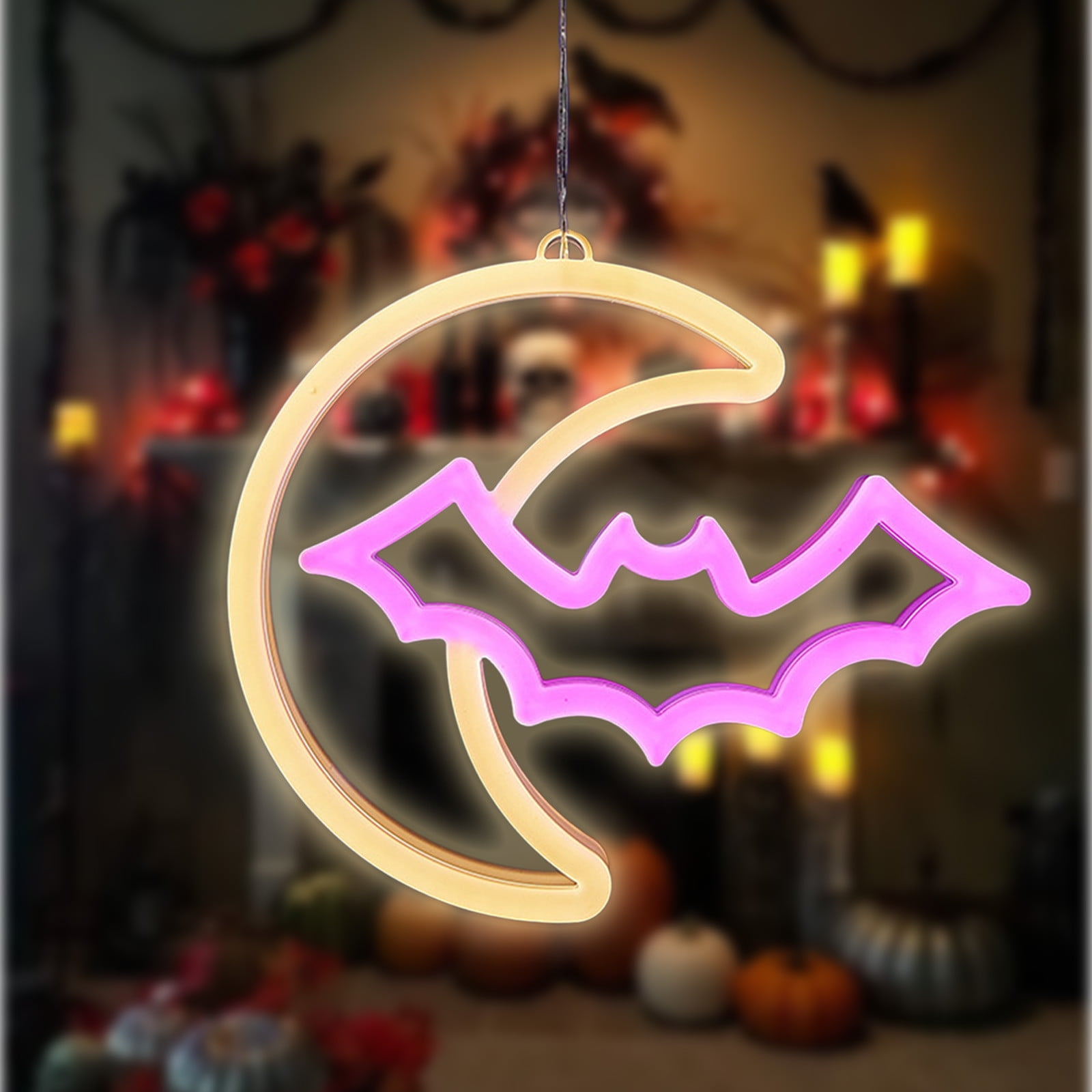 Gallickan Neon Sign, USB Powered LED Halloween Light for Room Decor ...