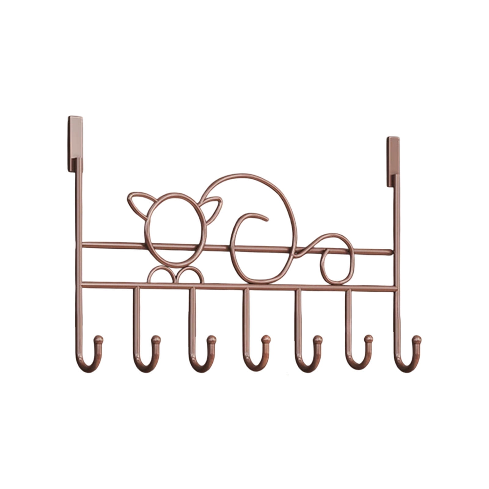 Gallickan Over Door Hooks, No Drill 7-Prong Hanger Organizer Rack ...