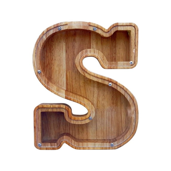 Gallickan Piggy Banks for Kids Boys Girls, Wooden Letter Piggy Bank ...