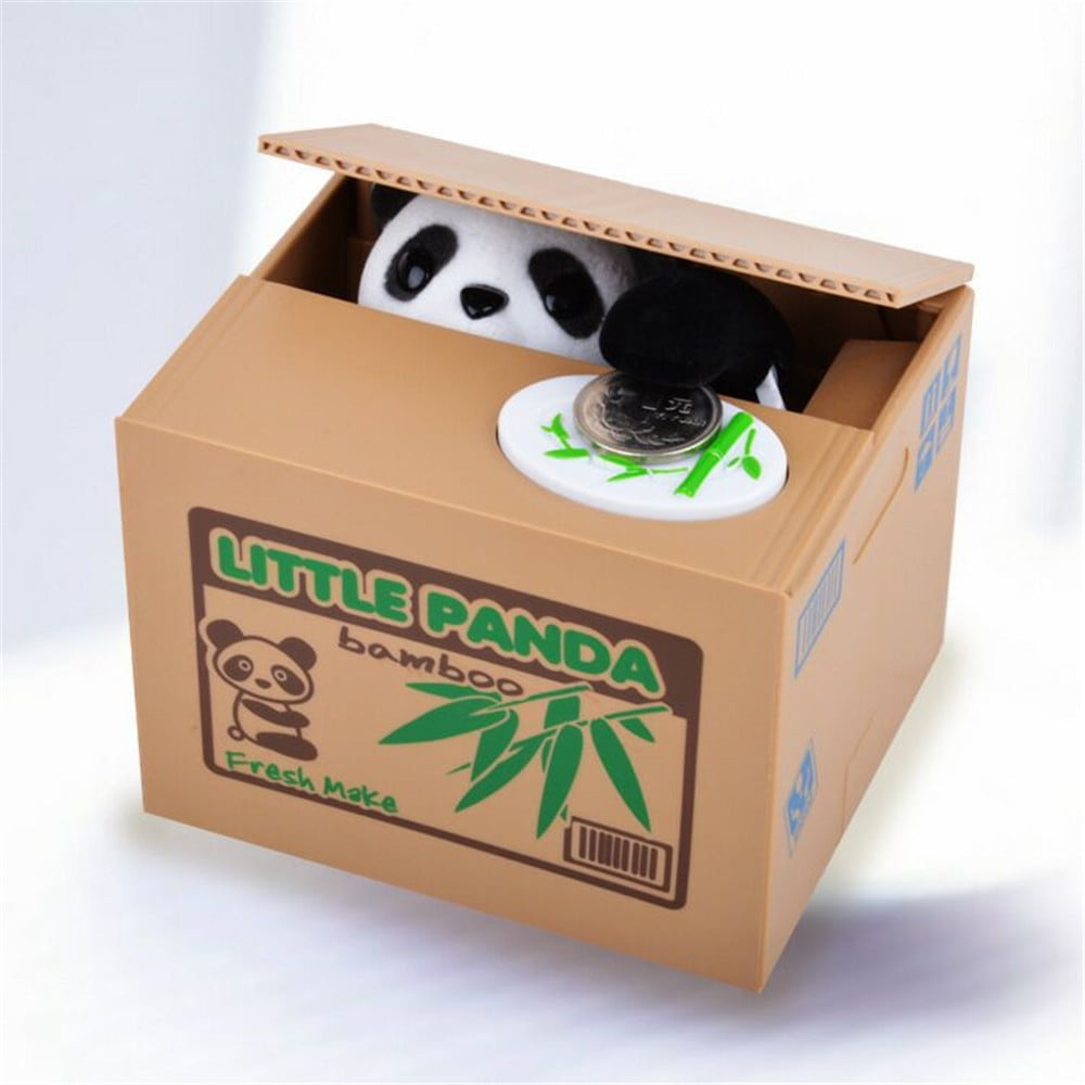 Elainilye Money Bank, Panda Automatic Coin Saving Box with Theft Action ...