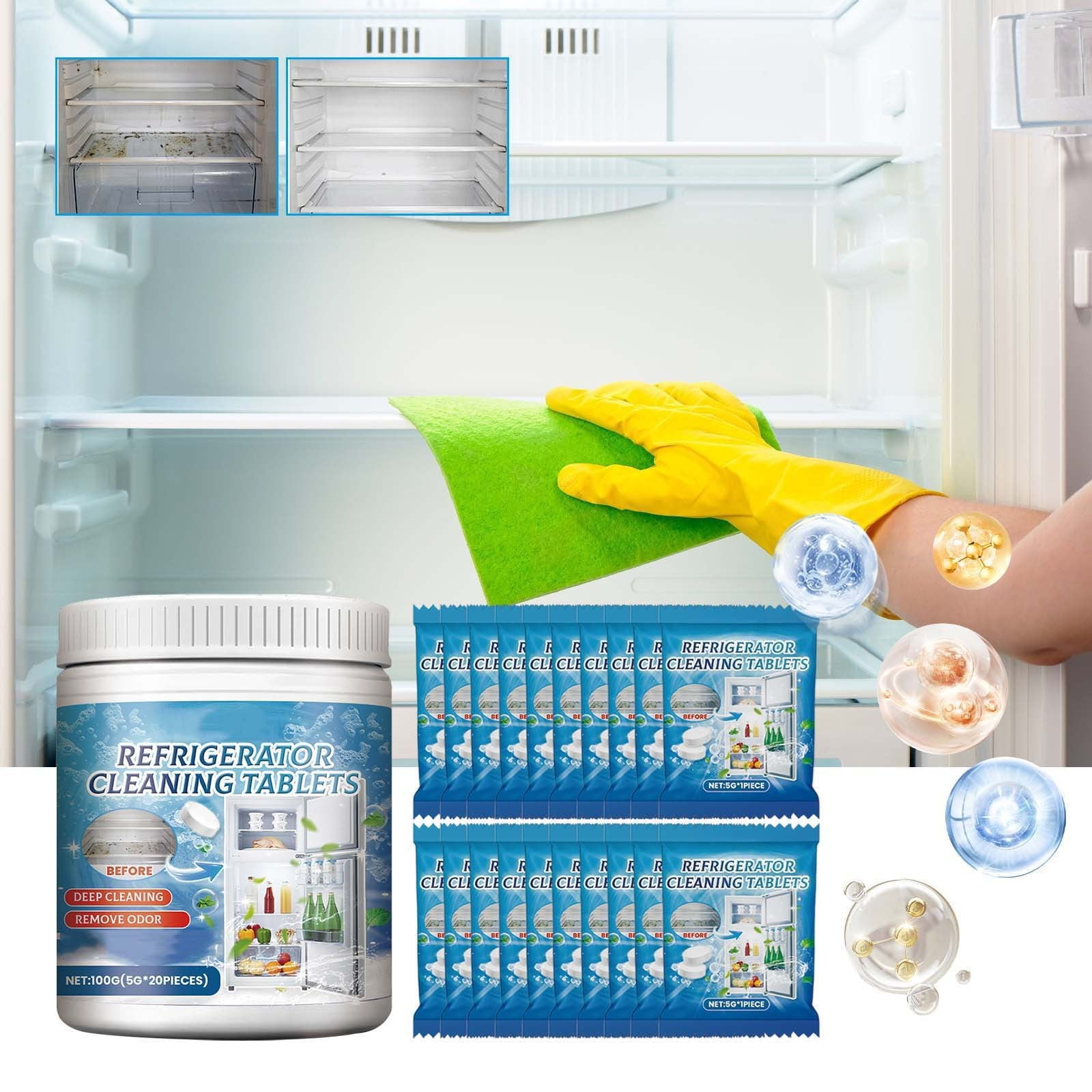 Gallickan Refrigerator Cleaning Tablets, Powerful Fridge Deep Cleaner ...