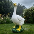Gallickan Resin Porch Goose Statue Under Evergreen Tree, Indoor Outdoor ...