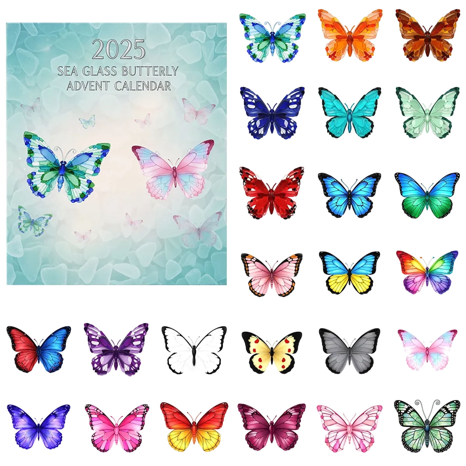 Gallickan Sea Glass Advent Calendar, Christmas Countdown Calendar ...