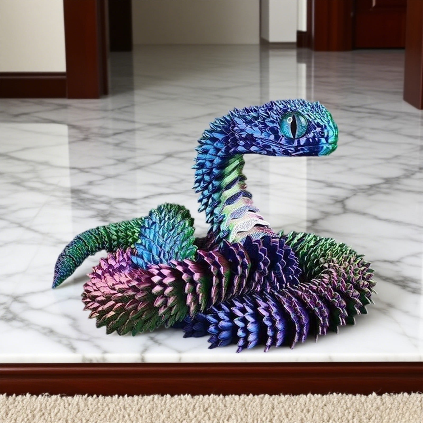Gallickan Snake Model Toys, Realistic 3D Printed Snake Figurine ...