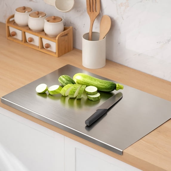 Gallickan Stainless Steel Cutting Board, Versatile Chopping Prep Work ...