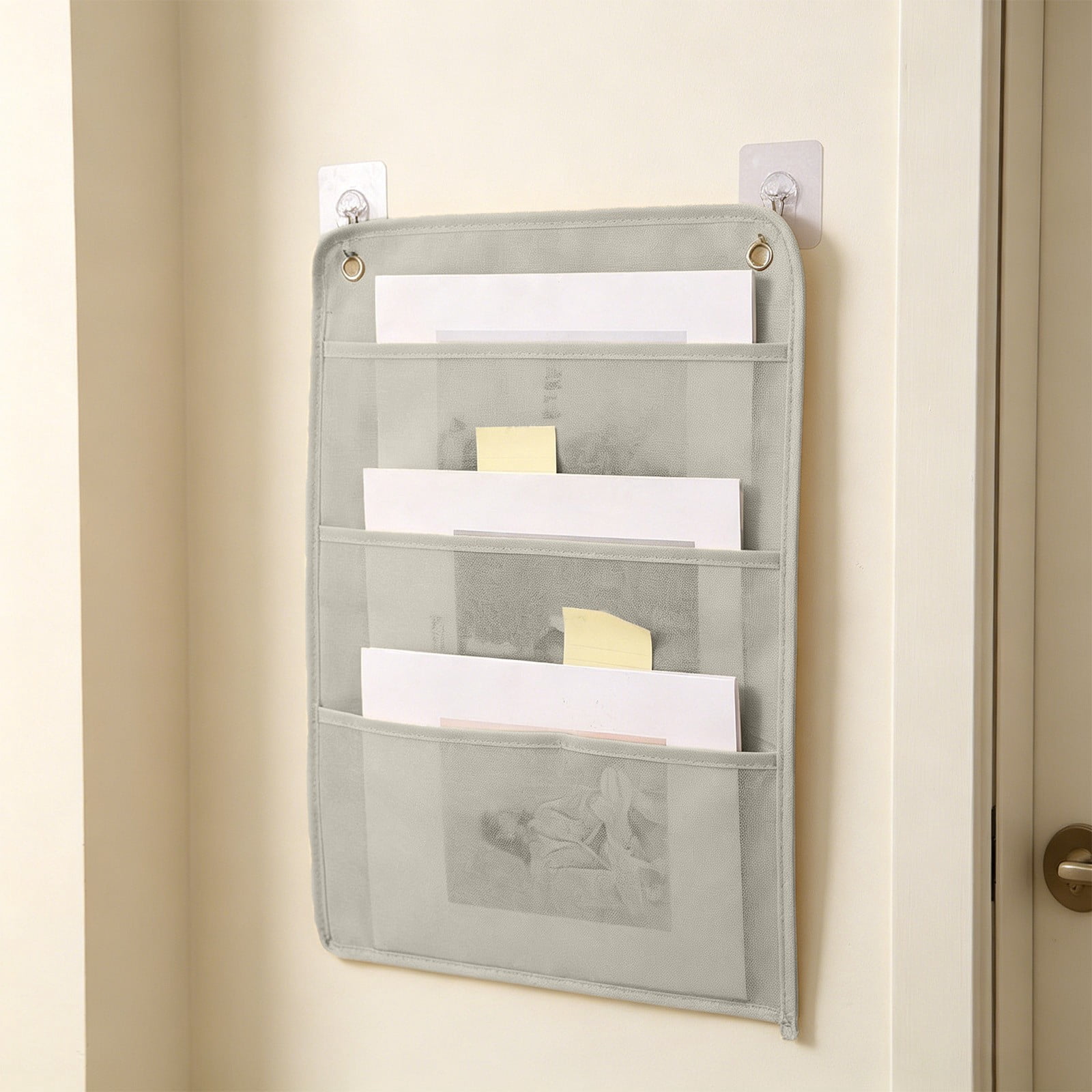 Gallickan Wall Mounted Handheld File Storage Bag 3 Pockets Portable ...