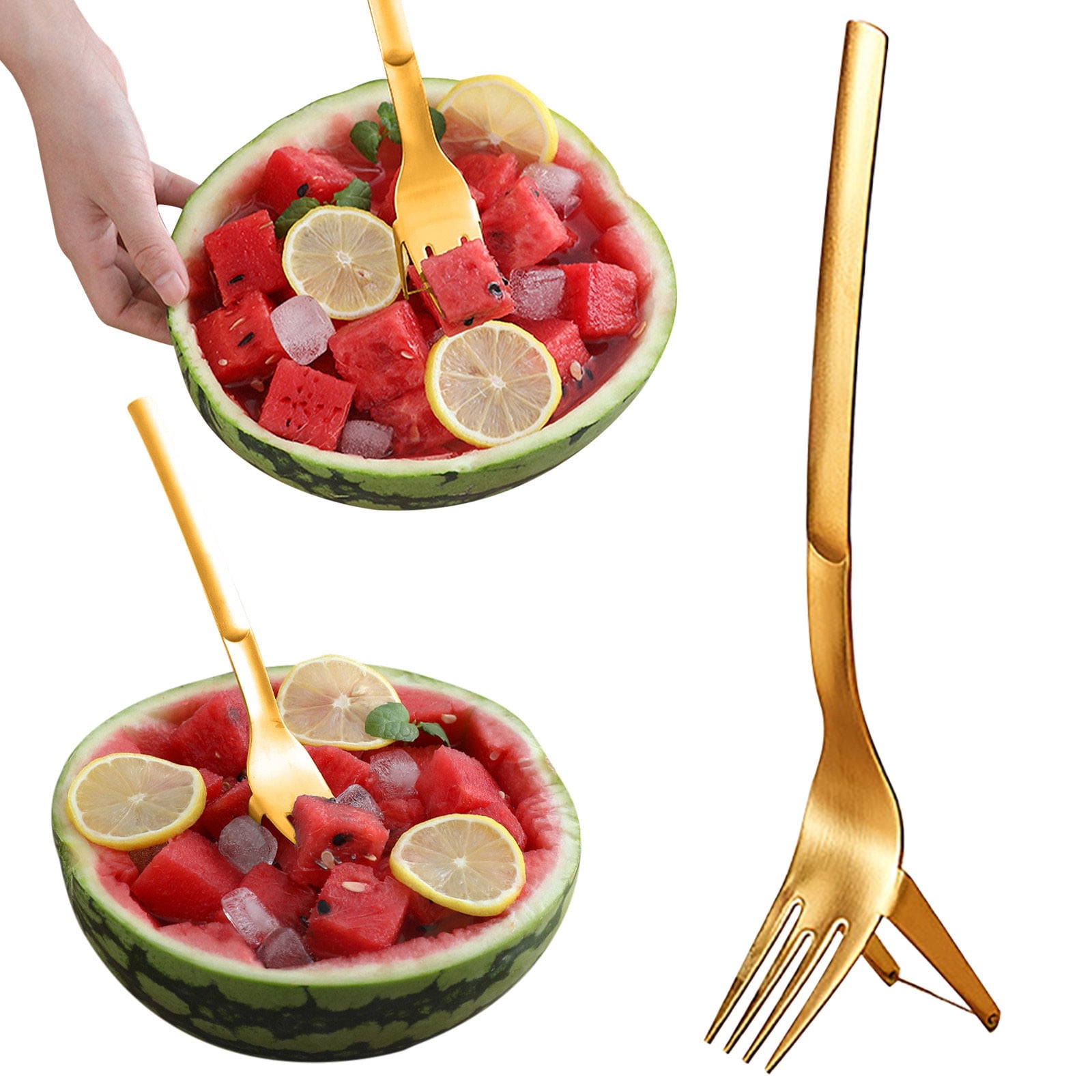 Gallickan Watermelon Cutter Fork, Fruit Cube Cutter Fruit Slicer Tool ...