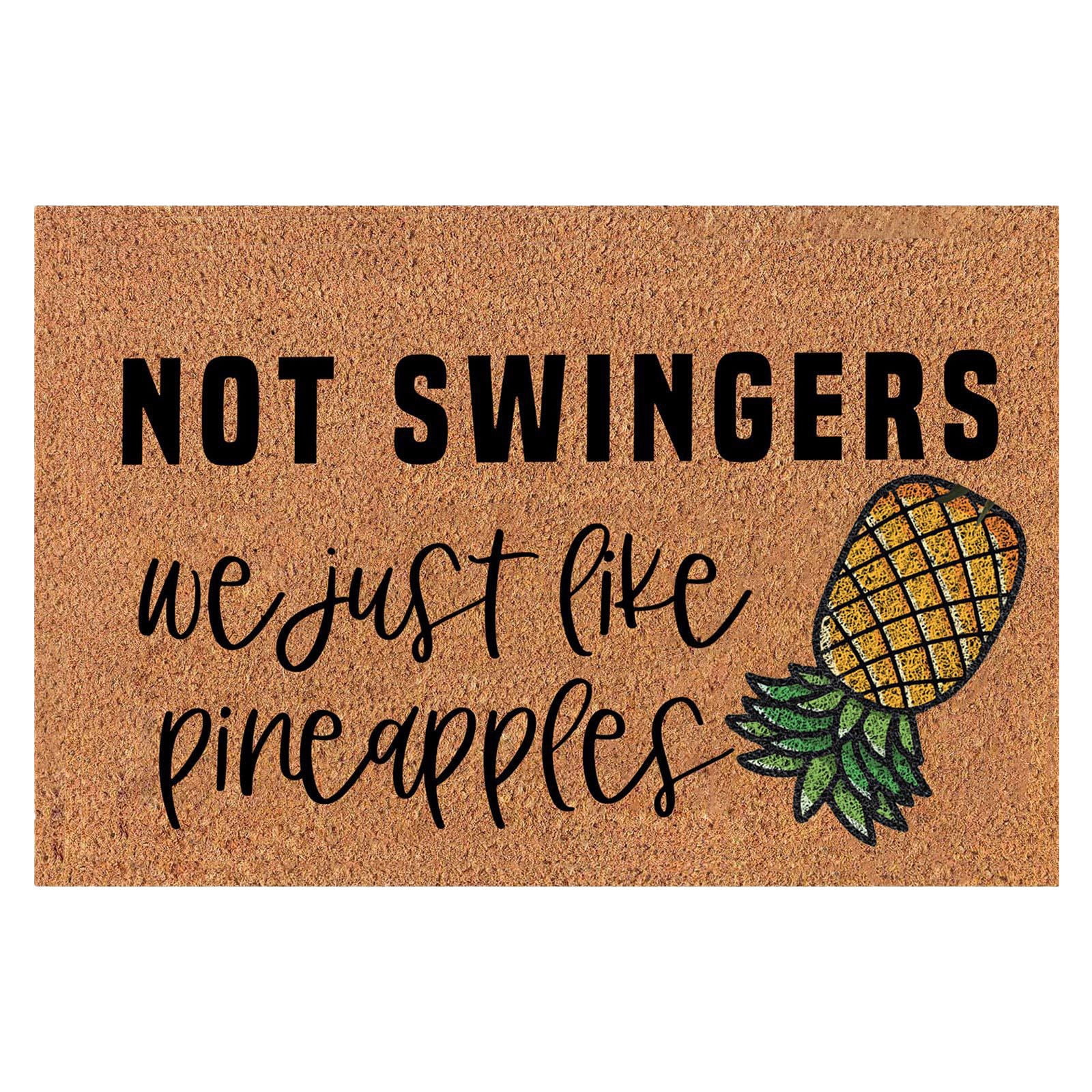 Gallickan Welcome Mat, Classic Pineapple Indoor Outdoor Home Front ...