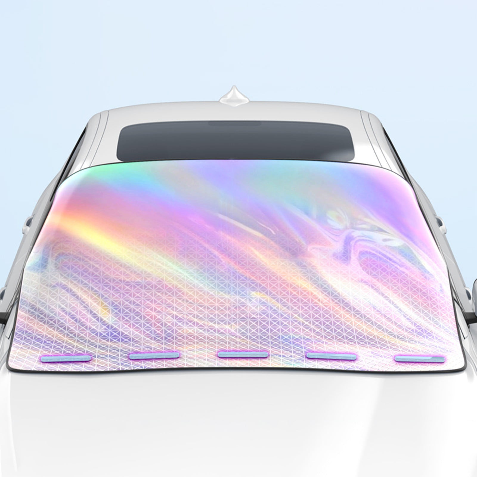Gallickan Windshield Sun Shade, Iridescent Car Sunshade, Foldable Sun ...