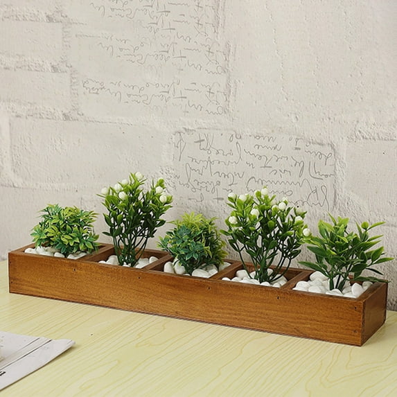 Gallickan Wood Planter Tray, Solid Rectangular Flower Pot Holder for ...