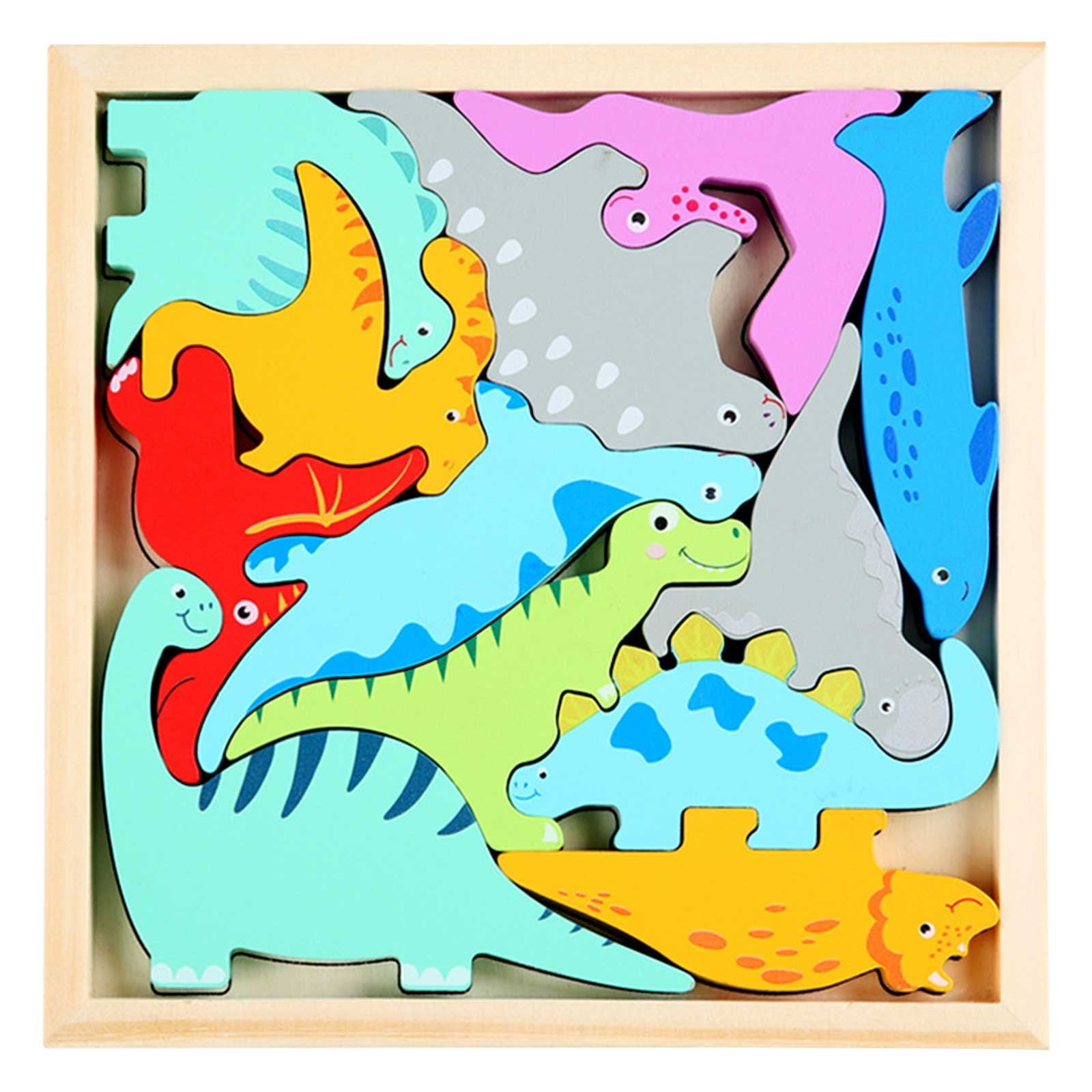 Gallickan Wooden Puzzles Toddler Toys for 1 2 3 Year Old Boys Girls ...