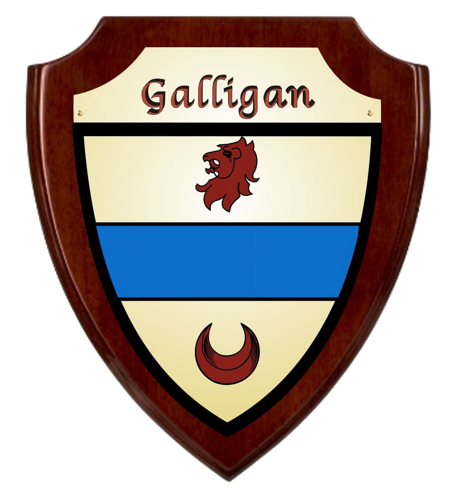 Galligan Irish Coat of Arms Shield Plaque - Rosewood Finish - Walmart.com