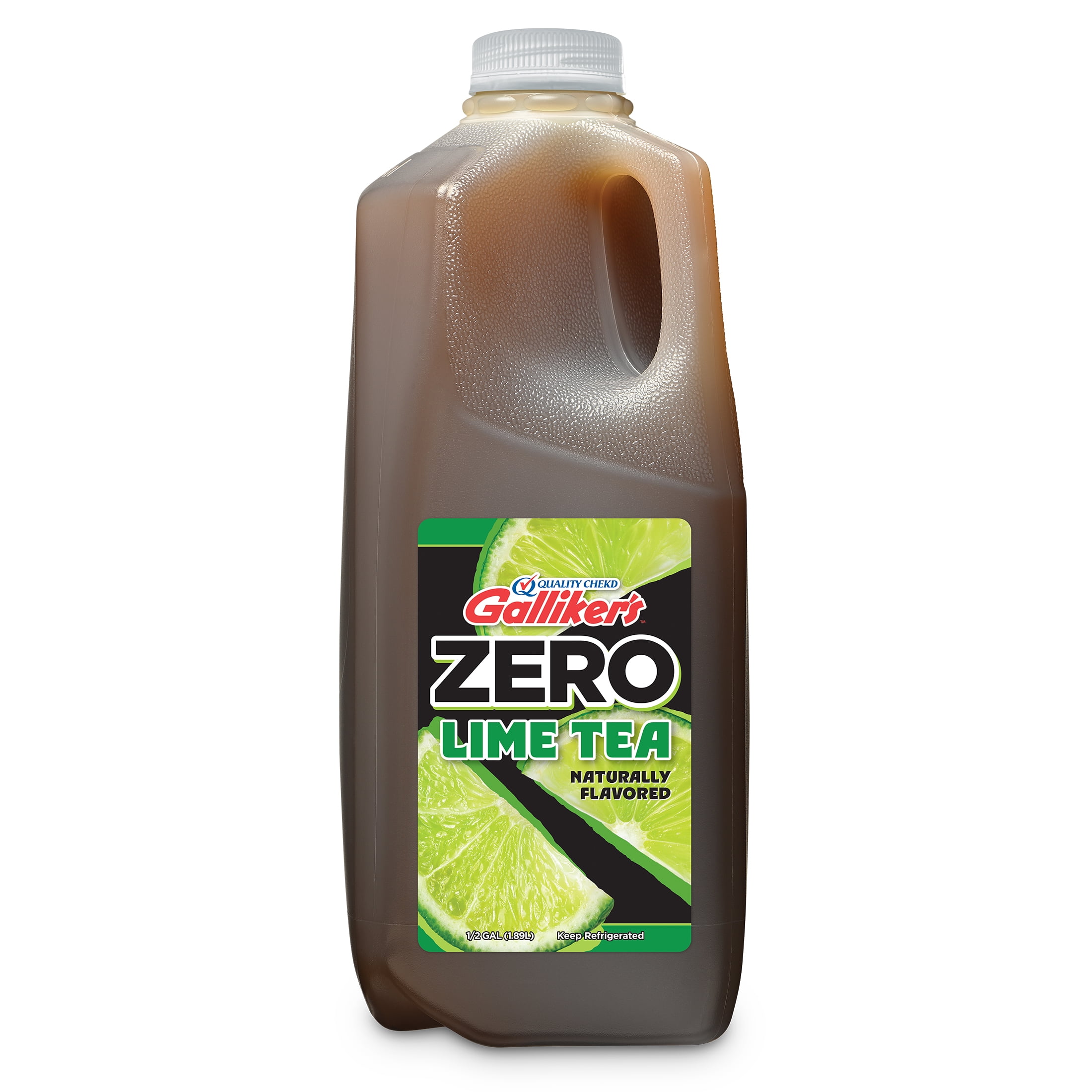 Galliker's Lime Zero Naturally Caffeinated Iced Tea, Half Gallon ...