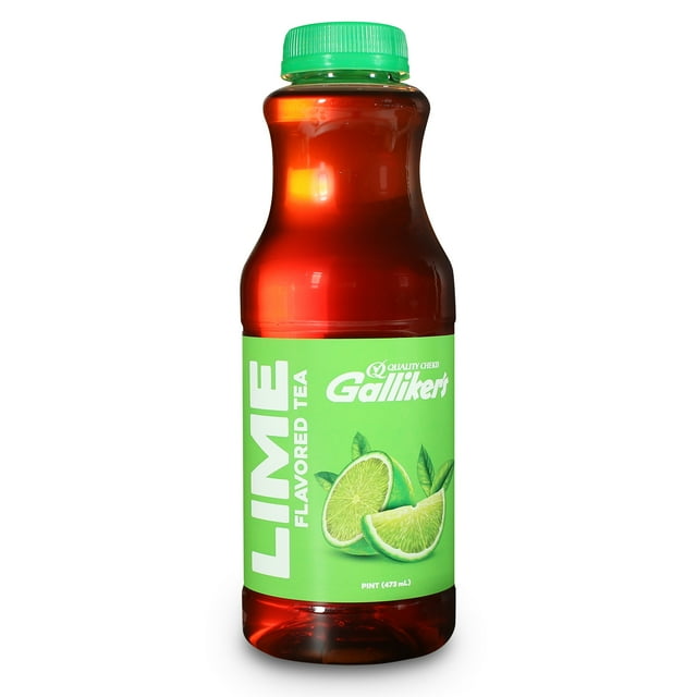 Galliker's Lime Iced Tea, Pint, Plastic Bottle, Naturally Caffeinated ...