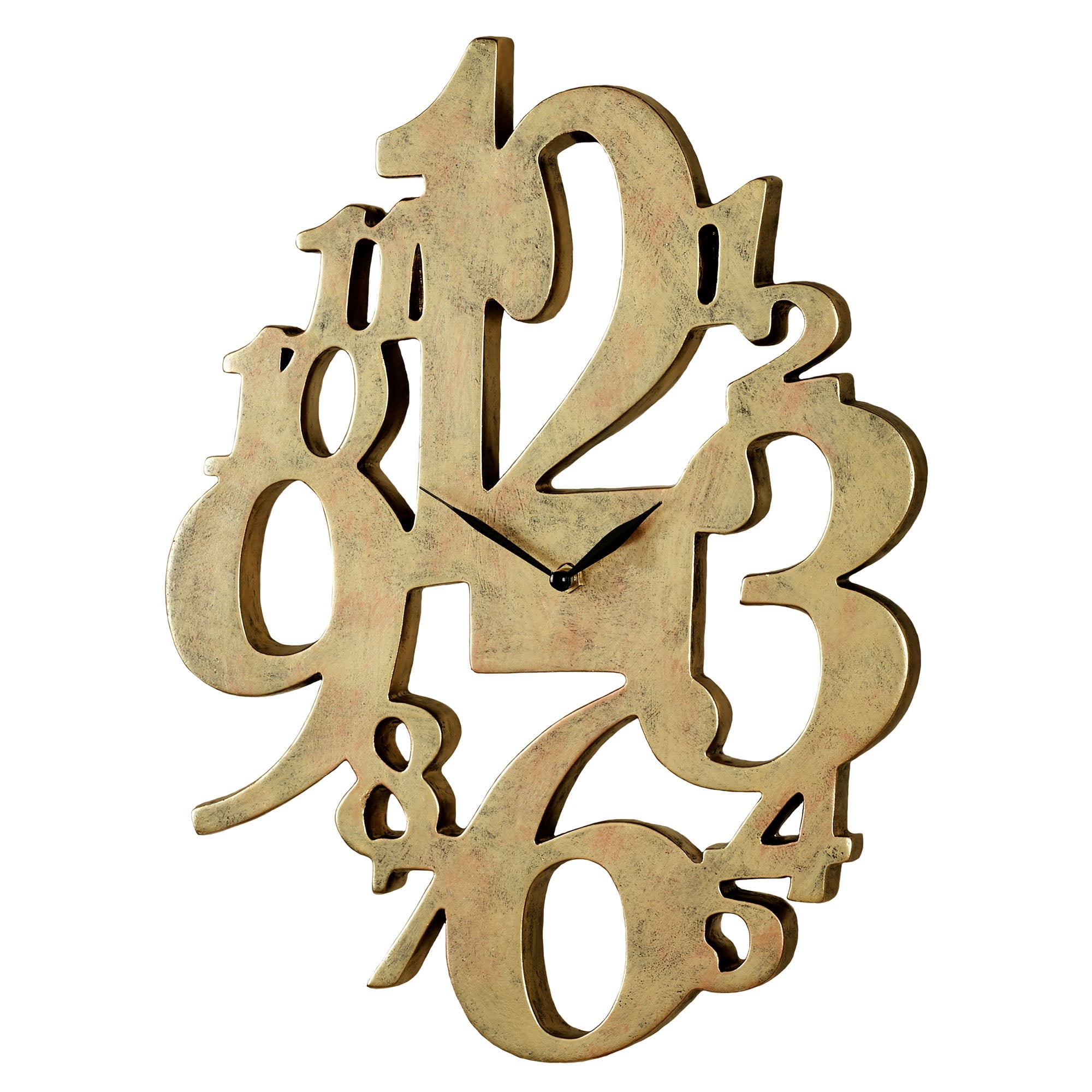 Gallimaufry Wall Clock Gold 12.5” x 1.5” x 16” - Walmart.com