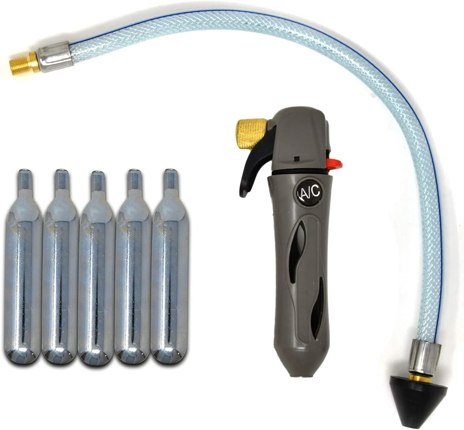 Gallo Drain Gun with 5 Unthreaded CO2 Cartrids for A/C Condensate Line ...