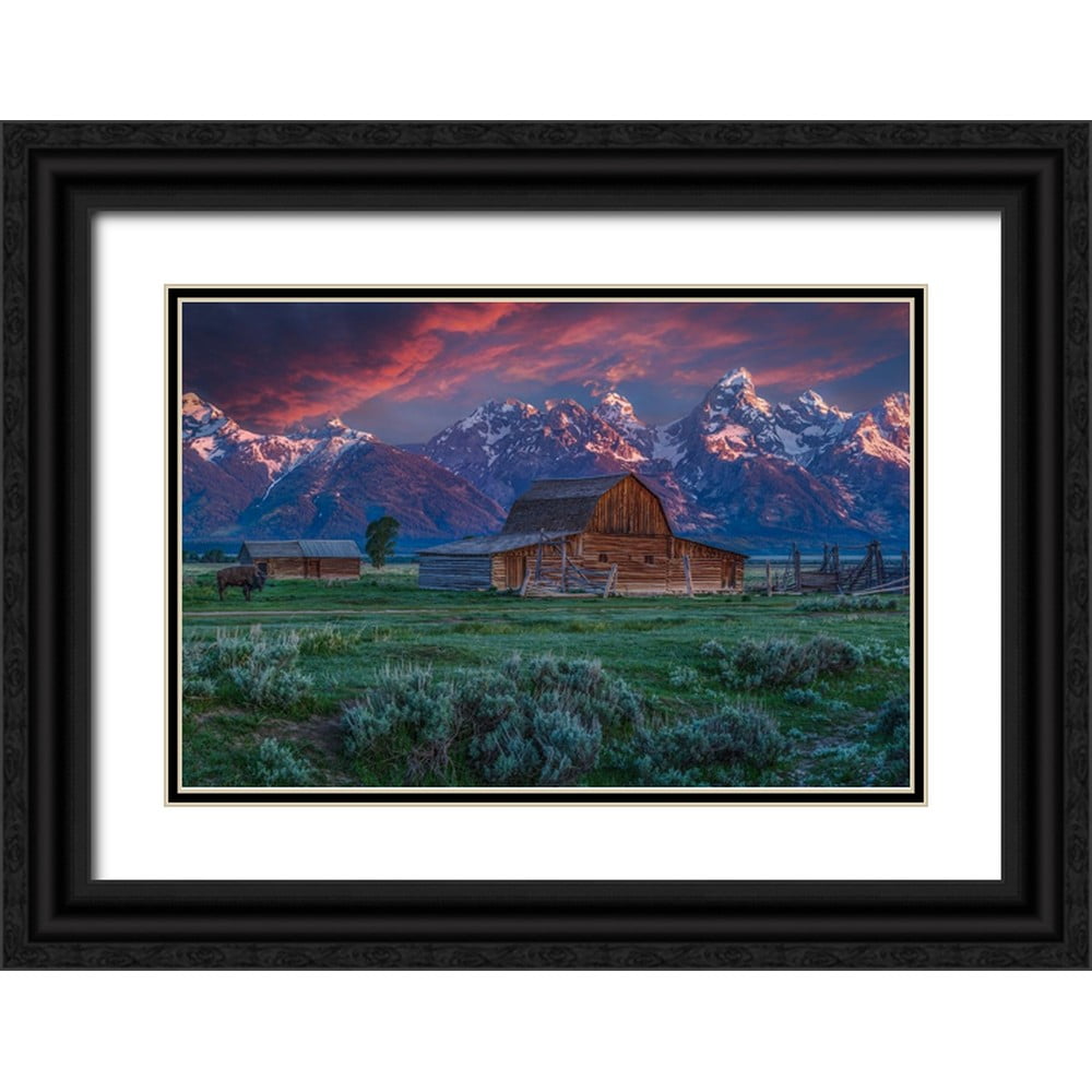 Galloimages Online 14x11 Black Ornate Wood Framed with Double Matting ...