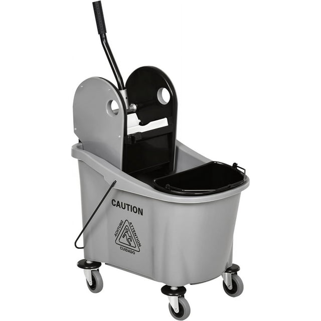 Gallon (38 Quart) Mop Bucket with Wringer Cleaning Cart, 4 Moving ...