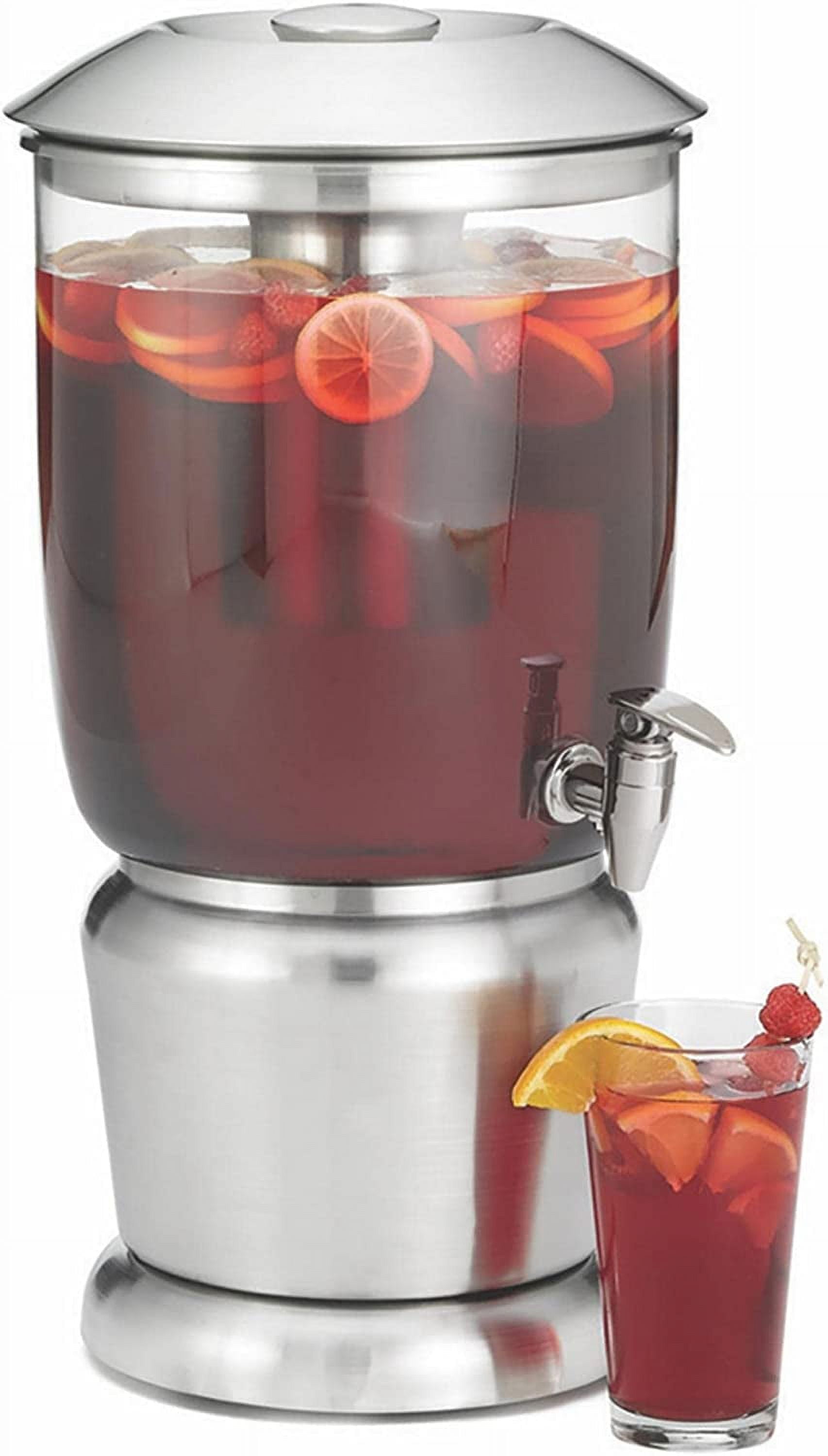 Gallon Drink Dispenser with Fruit Infuser & Stand | BPA | Tritan ...