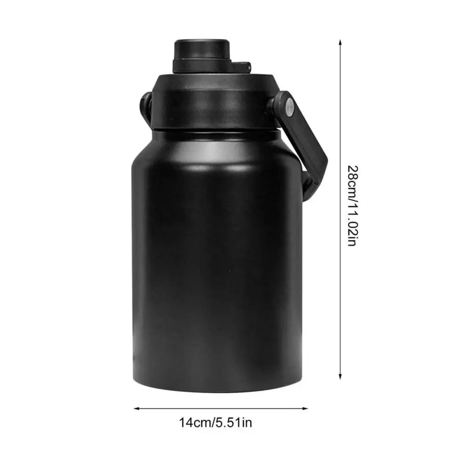 Gallon Jug Insulated Stainless Steel Water Vacuum Ice Bottle Cold Wide ...