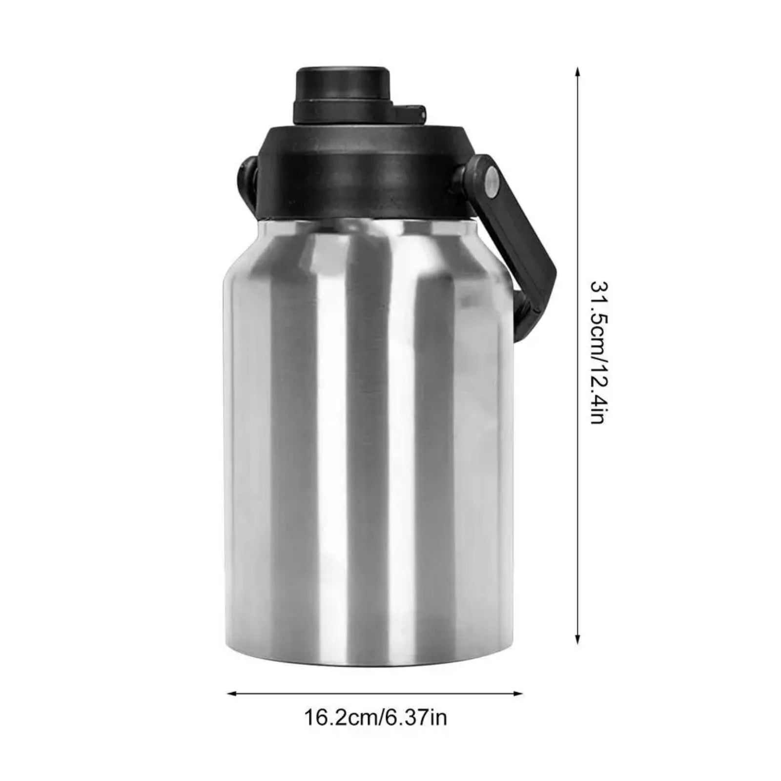 Gallon Jug Insulated Stainless Steel Water Vacuum Ice Bottle Cold Wide ...