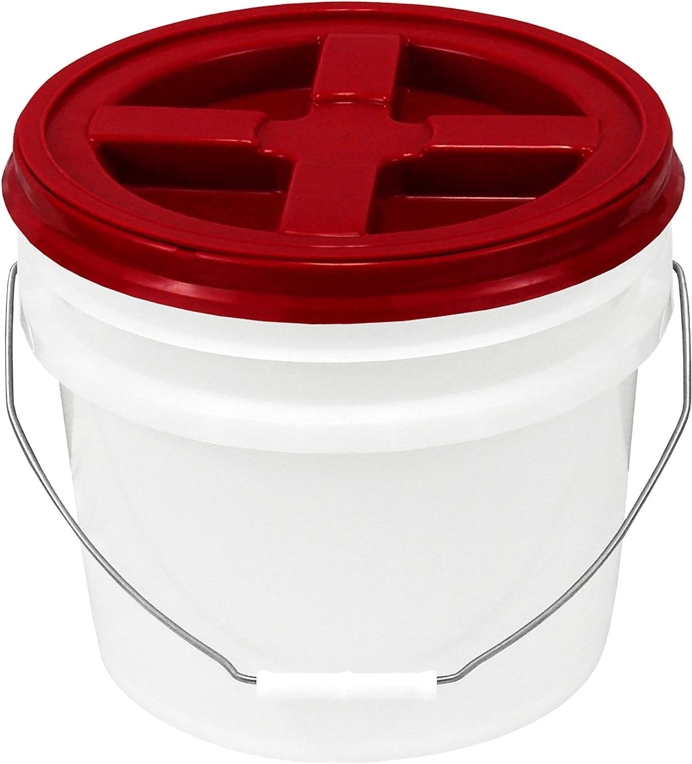 Gallon Natural Bucket with Gamma Seal Lid (Red) - Walmart.com