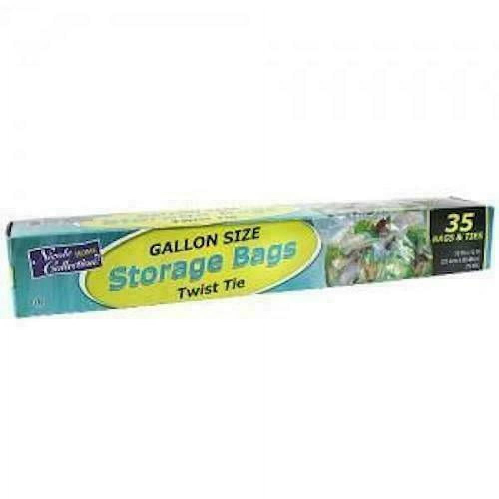 Gallon Size Plastic Food Storage Bags w/ Twist Ties 240 Count #01015 ...