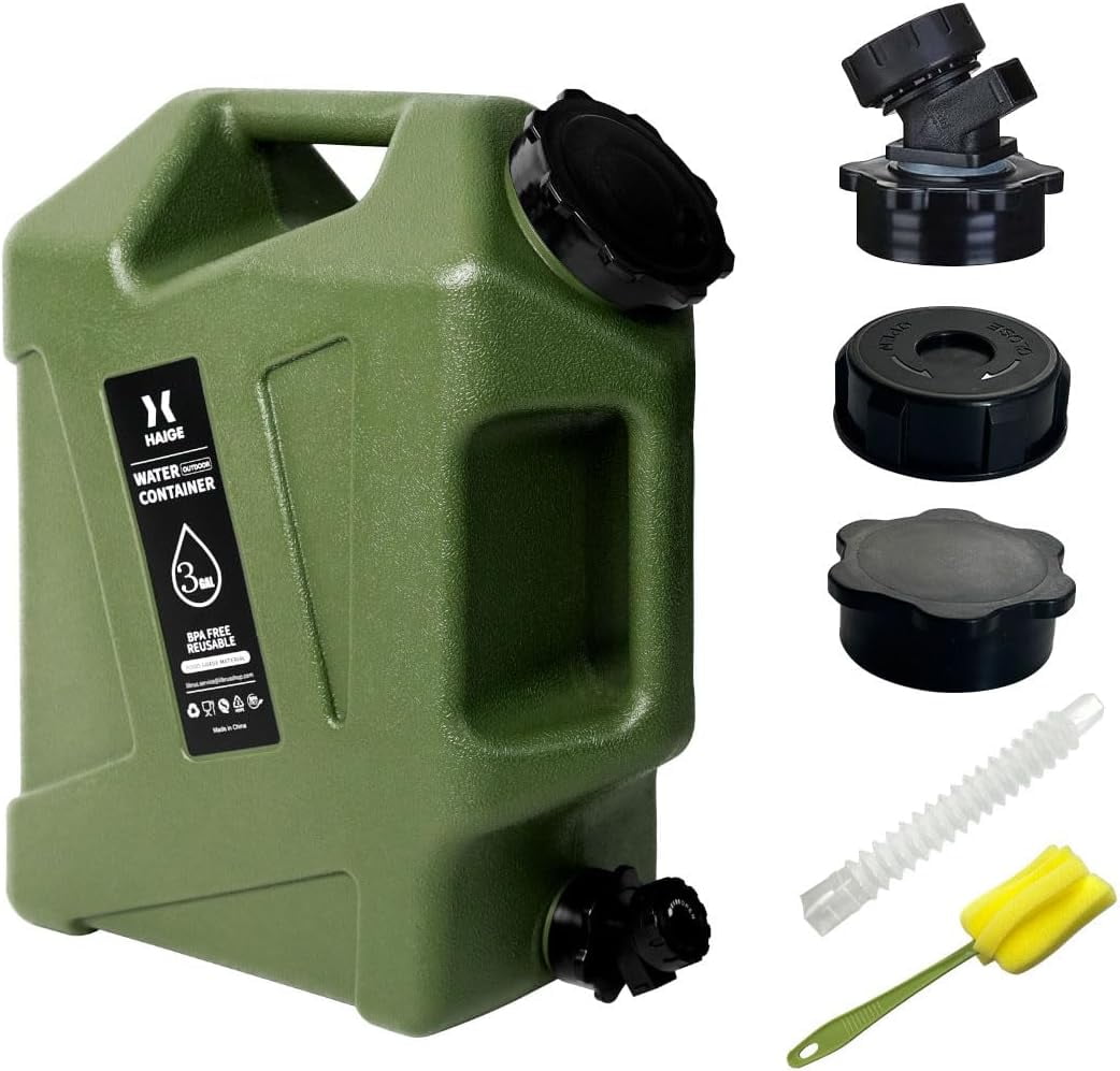 Gallon Water Container with Spigot (3.2 Gallon Water Jug Green ...