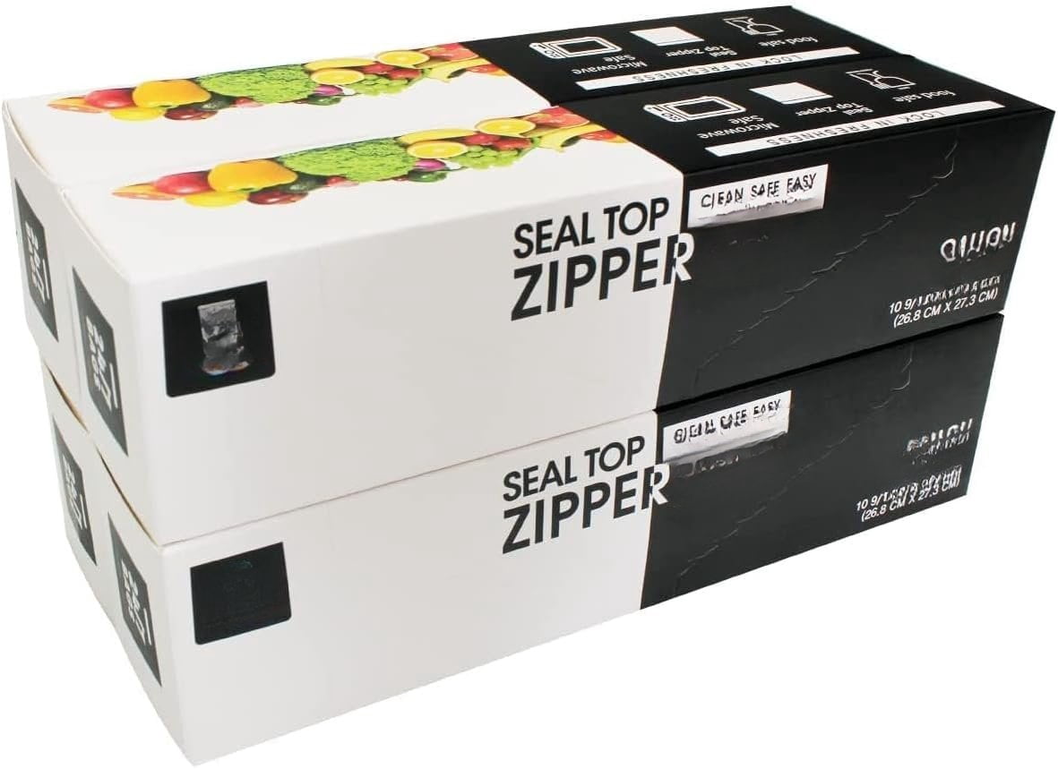 - Gallon Zip Storage , 200 Count, Double Zipper Seal, Easy Grip Open ...