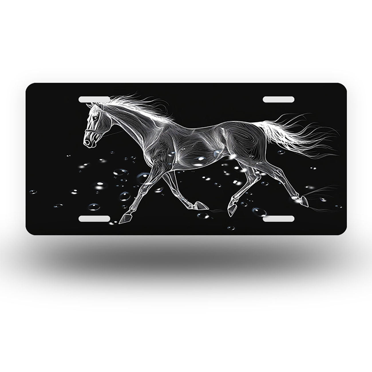 Galloping Horse in Line art Style Front License Plate, Funny Standard ...