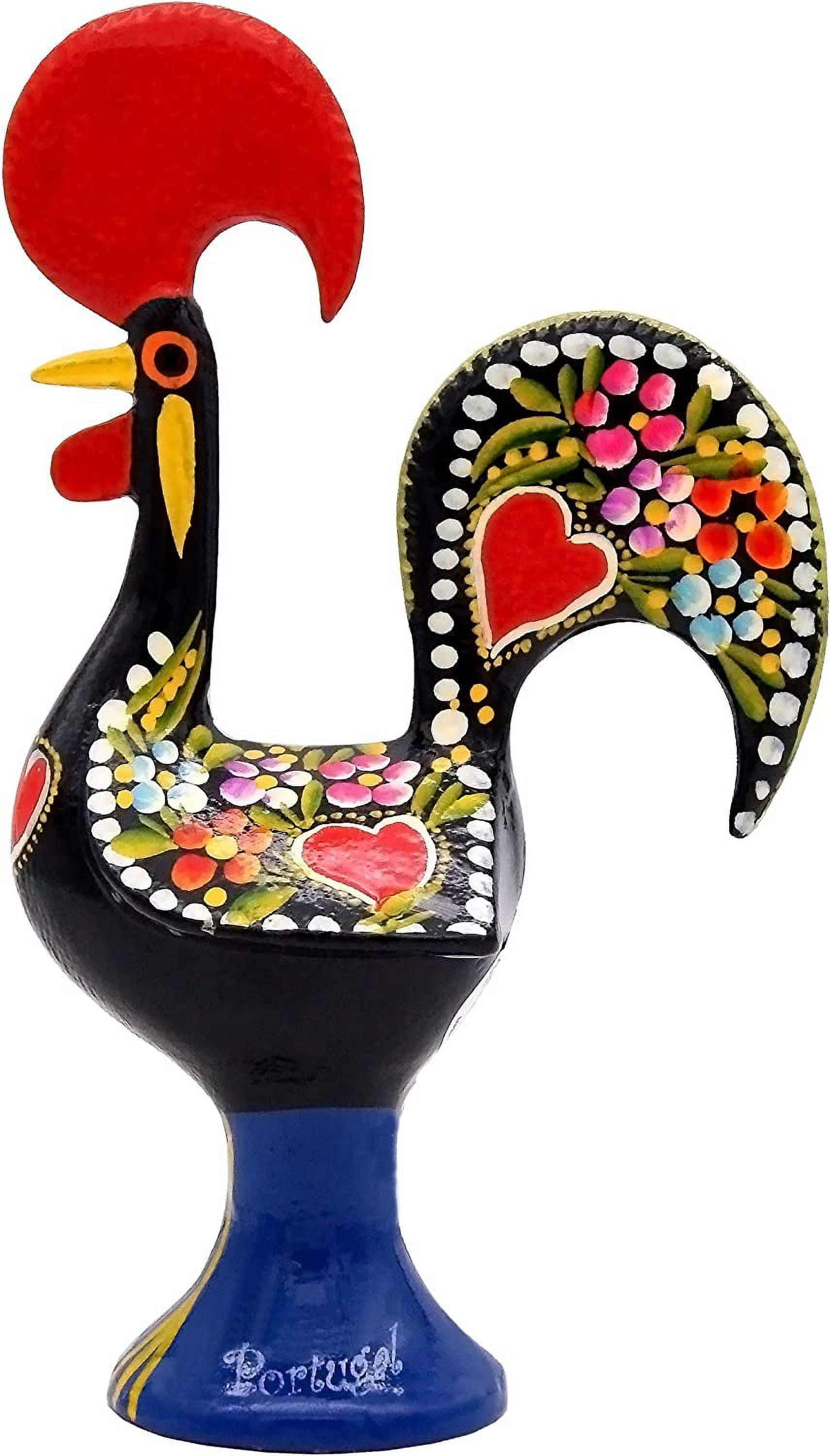 Galos 10 Inch Good Luck Portuguese Rooster Barcelos Metallic Figurine ...