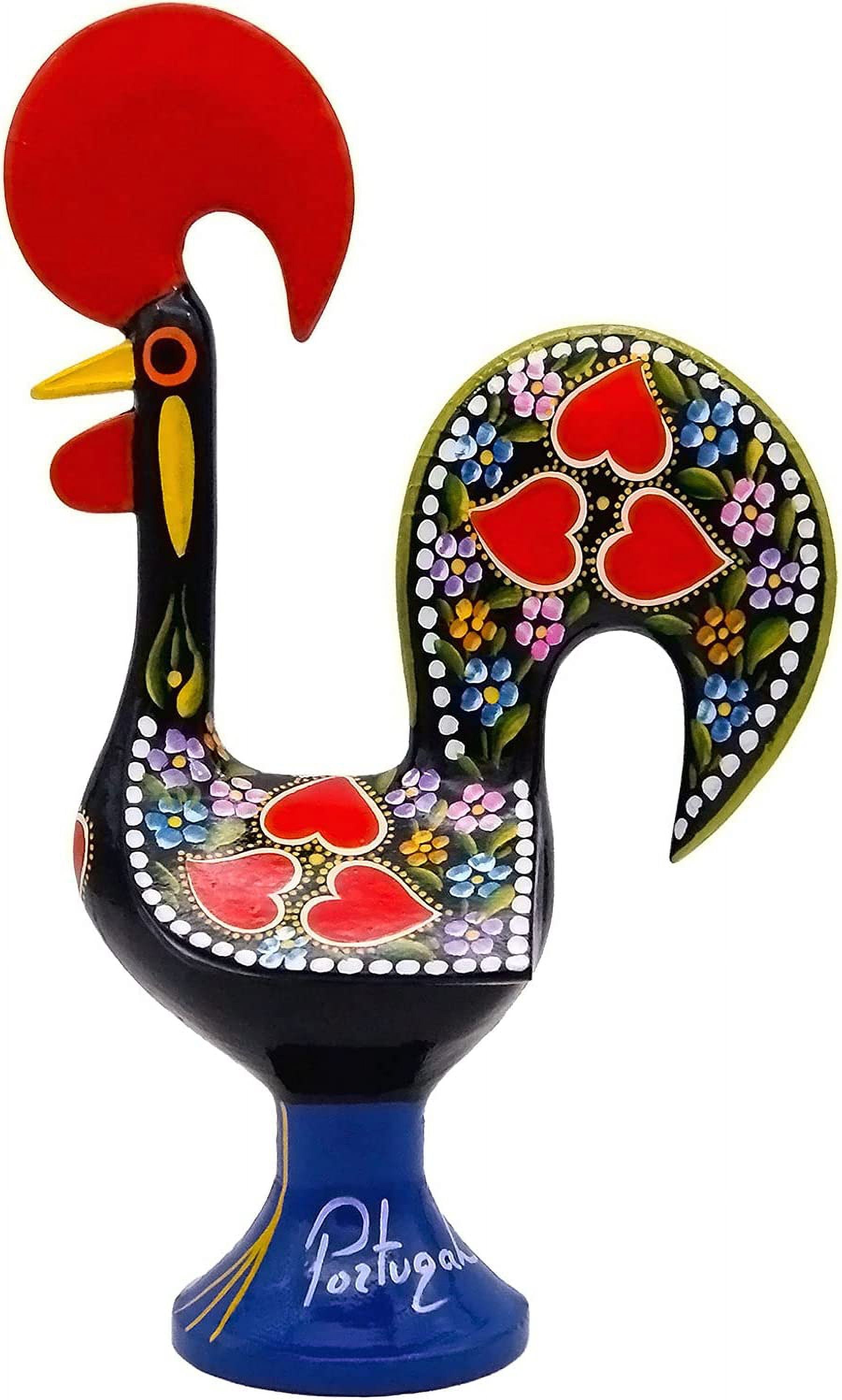 Galos 14 Inch Good Luck Portuguese Rooster Barcelos Metallic Figurine ...