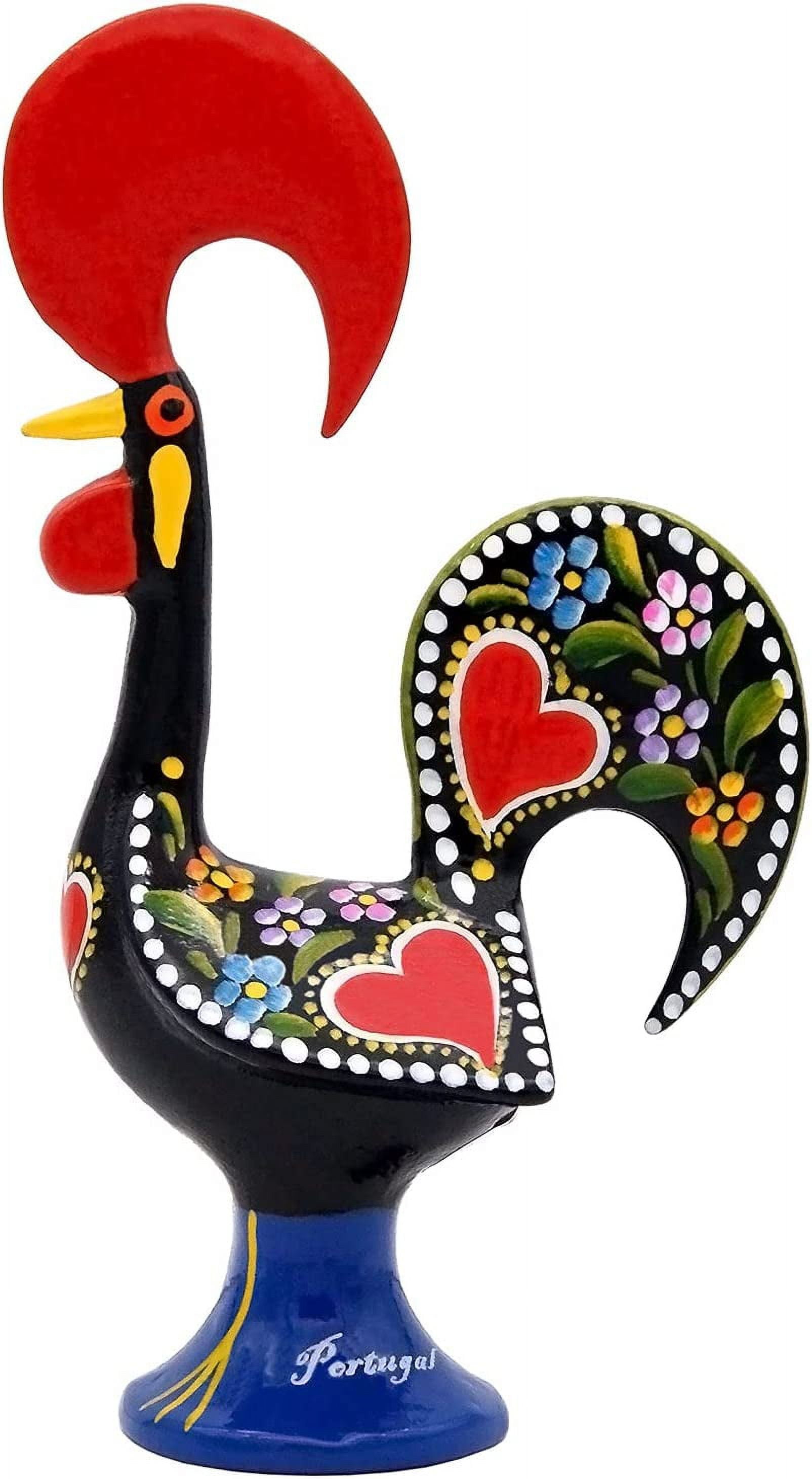Galos 8 Inch Good Luck Portuguese Rooster Barcelos Metallic Figurine ...
