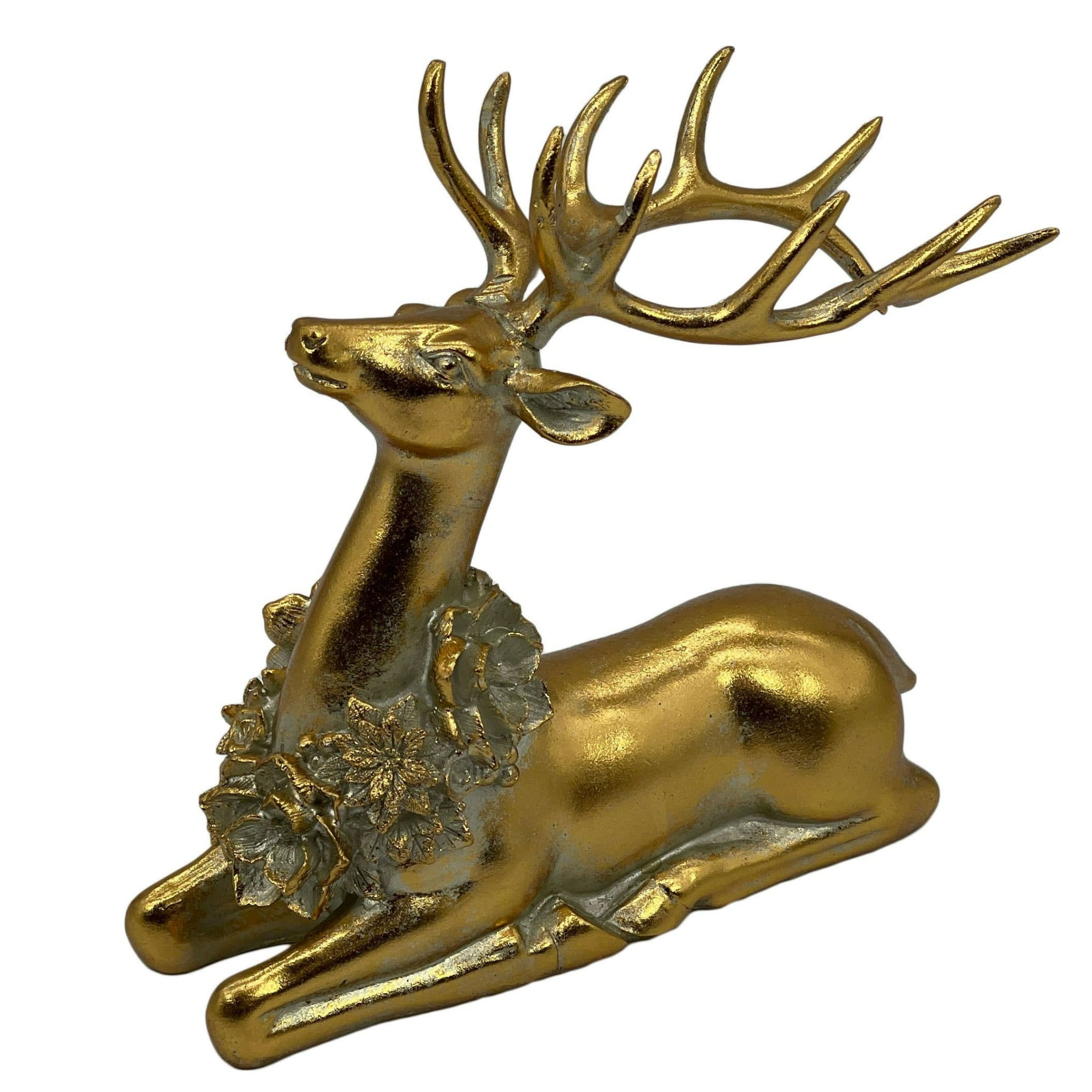 Galt International Sitting Glitter Reindeer Christmas Figurine - 8.5 ...