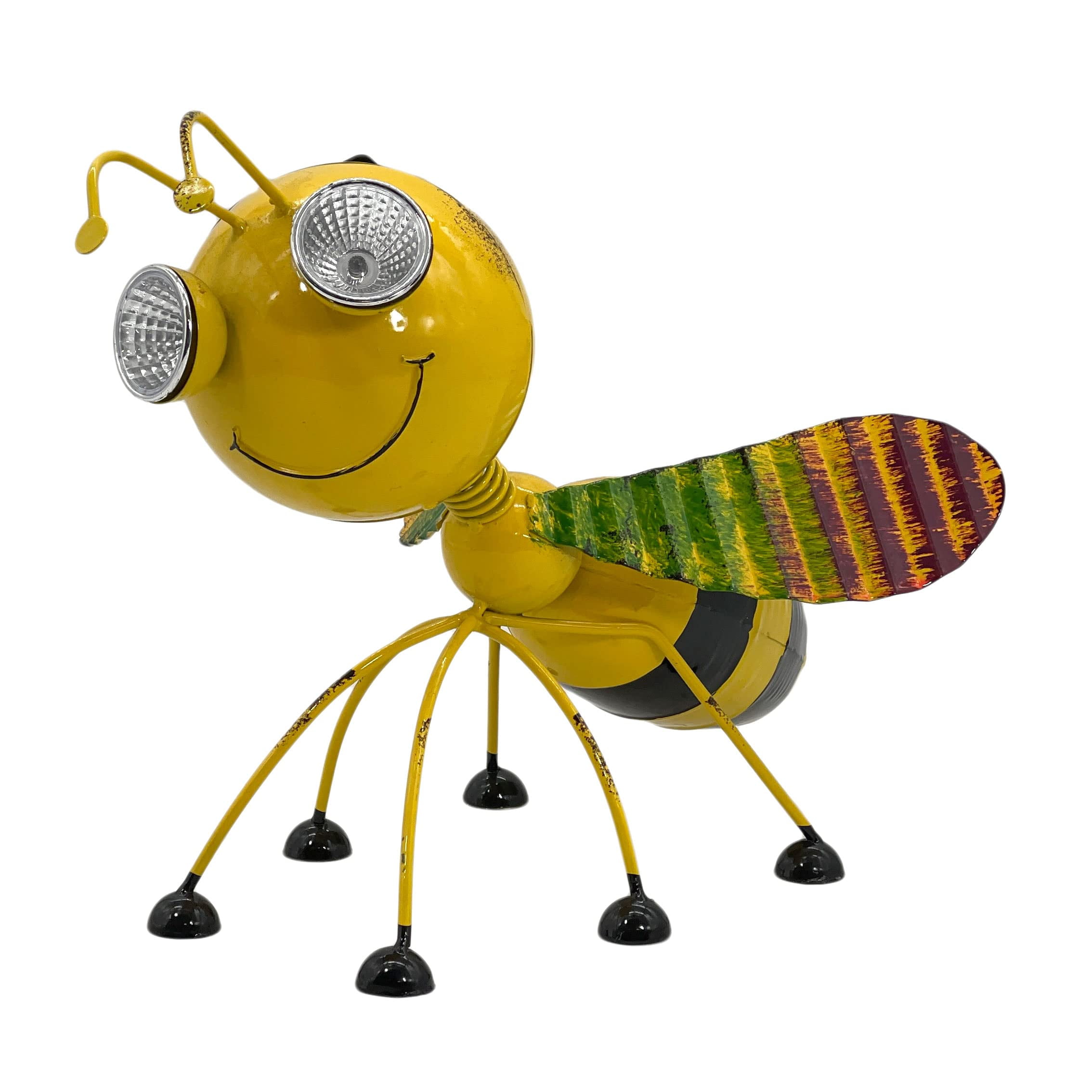 Galt International Yellow Bee IFF17 Metal Garden Statue w/Solar LED ...