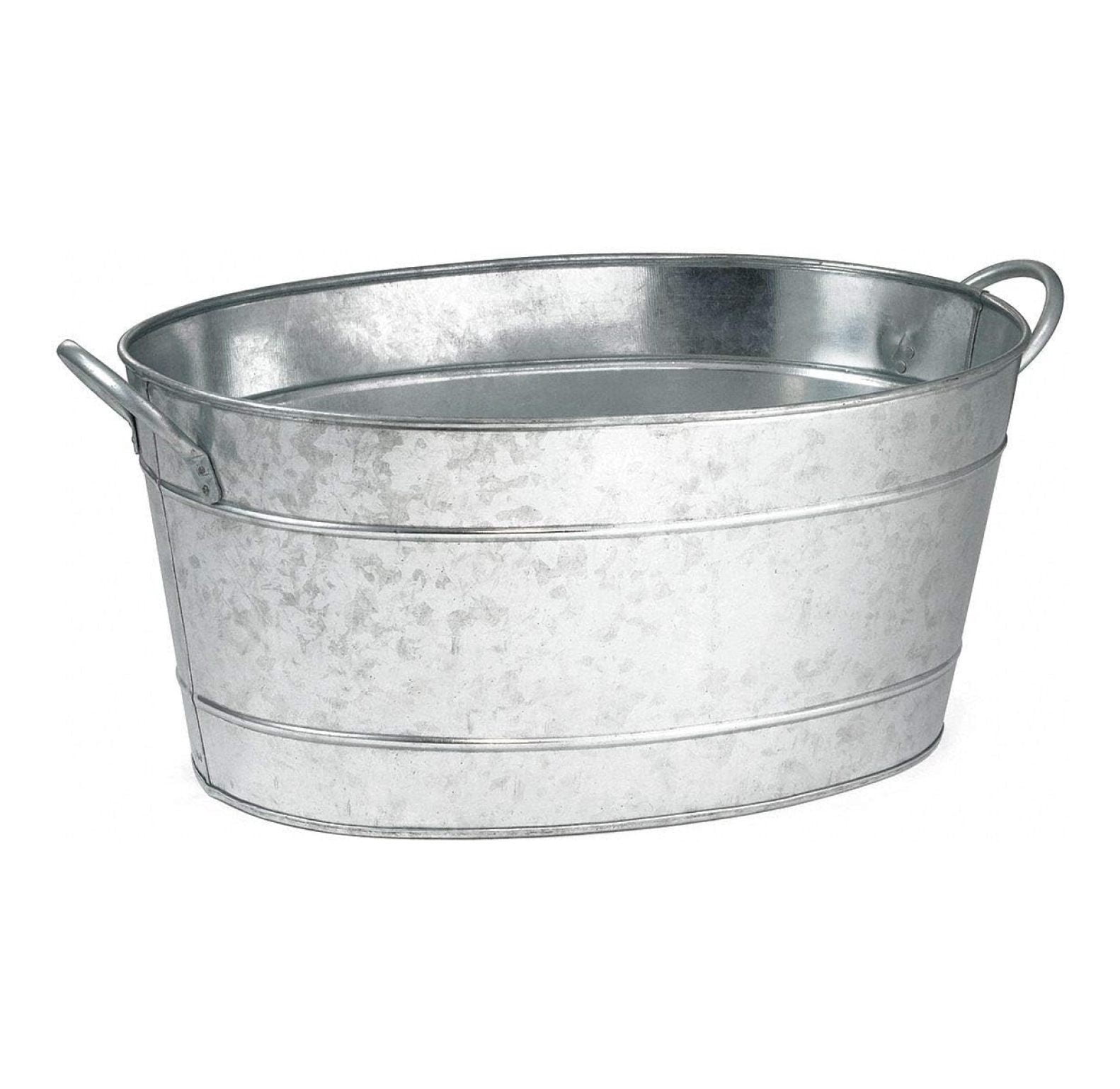 Galvanised Steel Oval Beverage Tub 21ltr | Party Tub, Drinks Pail, Beer ...
