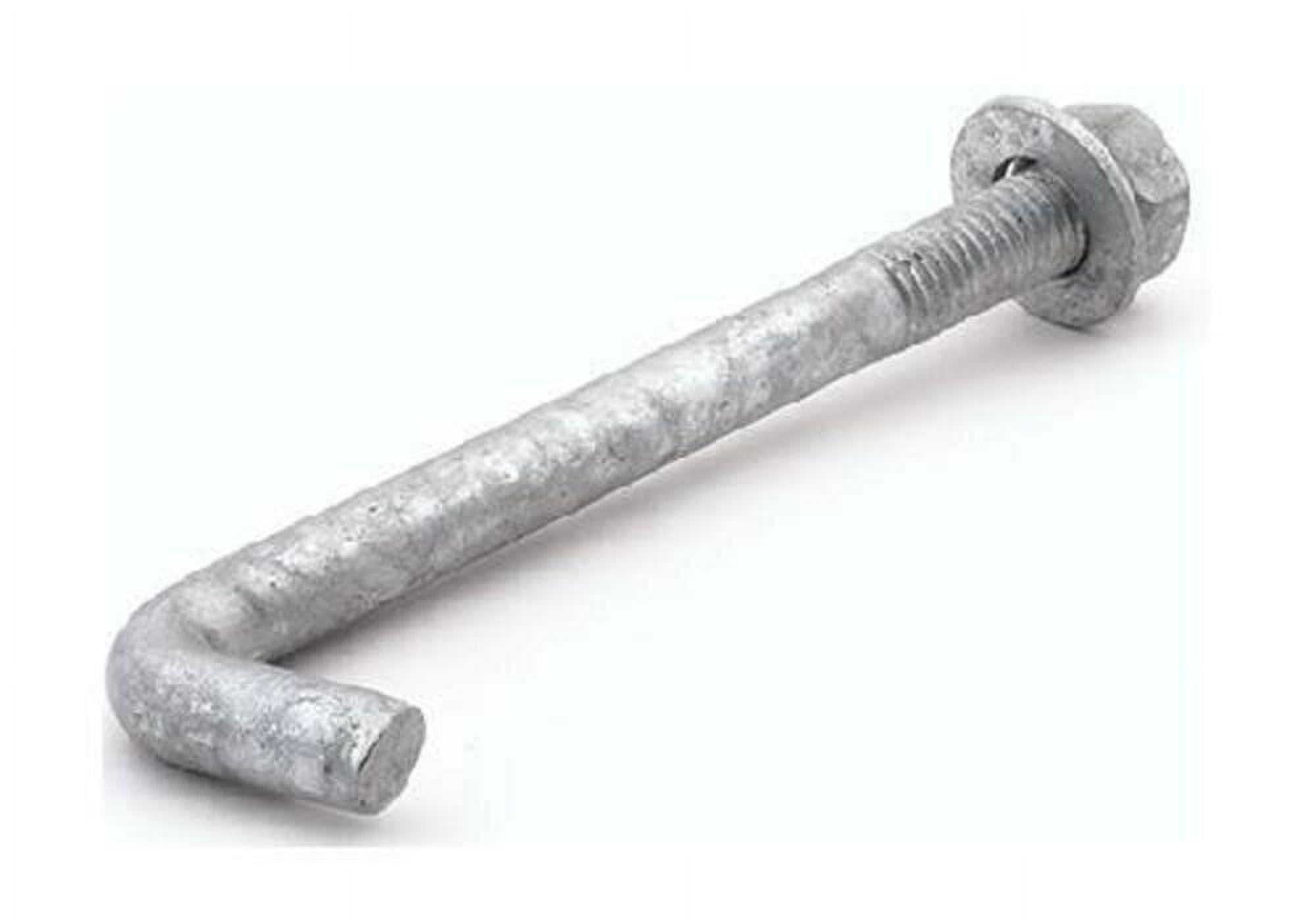 Galvanized Anchor Bolts with Bolt & Washer (Multiple Sizes) 1/2" x 8 ...
