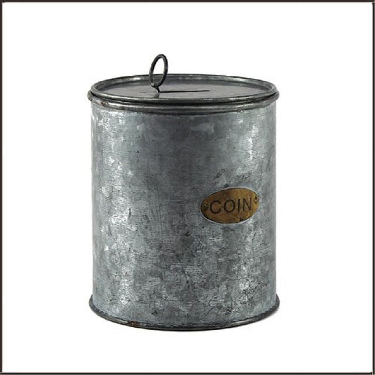 Galvanized Can Coin Bank for Office Desk Organization - Walmart ...
