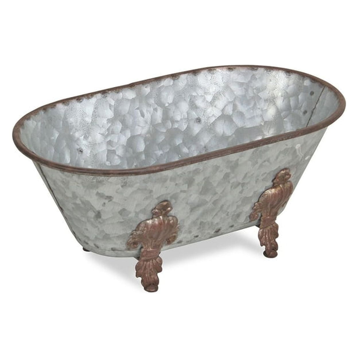 Galvanized Decorative Indoor Display Metal Bathtub - Walmart.com