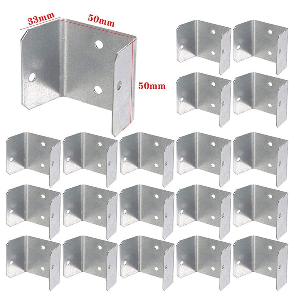 Galvanized Fence Panel Clips 32mm-50mm 20 Pack for Secure Trellis ...