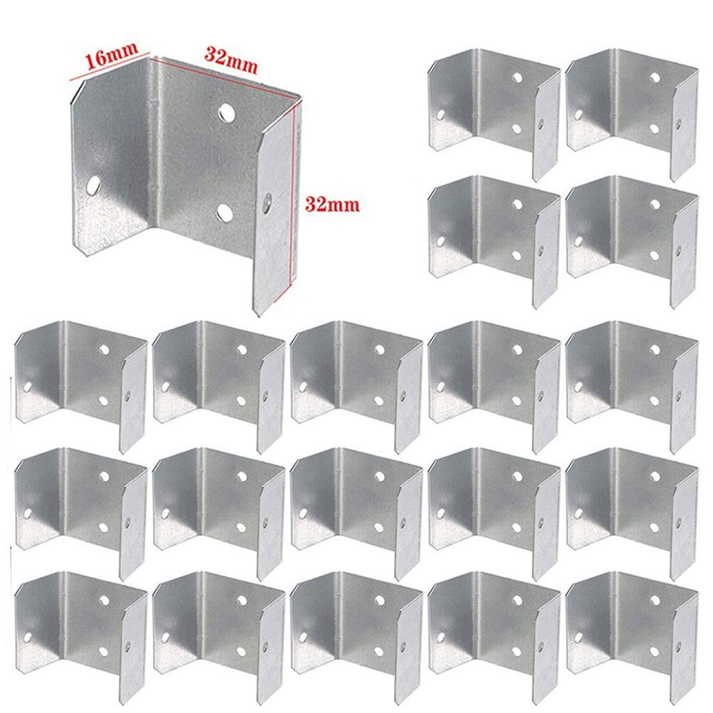 Galvanized Fence Panel Clips 32mm-50mm 20 Pack for Secure Trellis ...