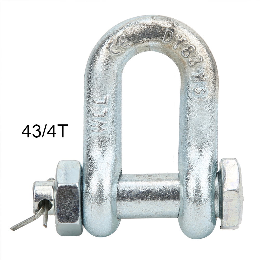 Galvanized Heavy-Duty Alloy Steel Bow Shackles with Nut, 4.75t Lifting ...