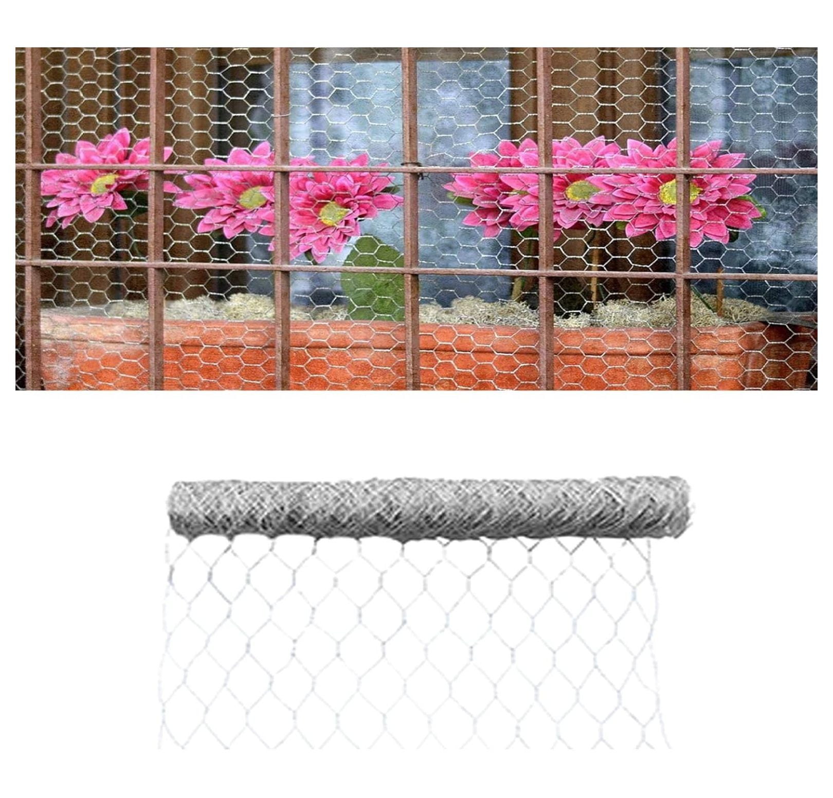 Galvanized Hexagonal Wire Poultry Netting Mesh for Craft Projects and ...