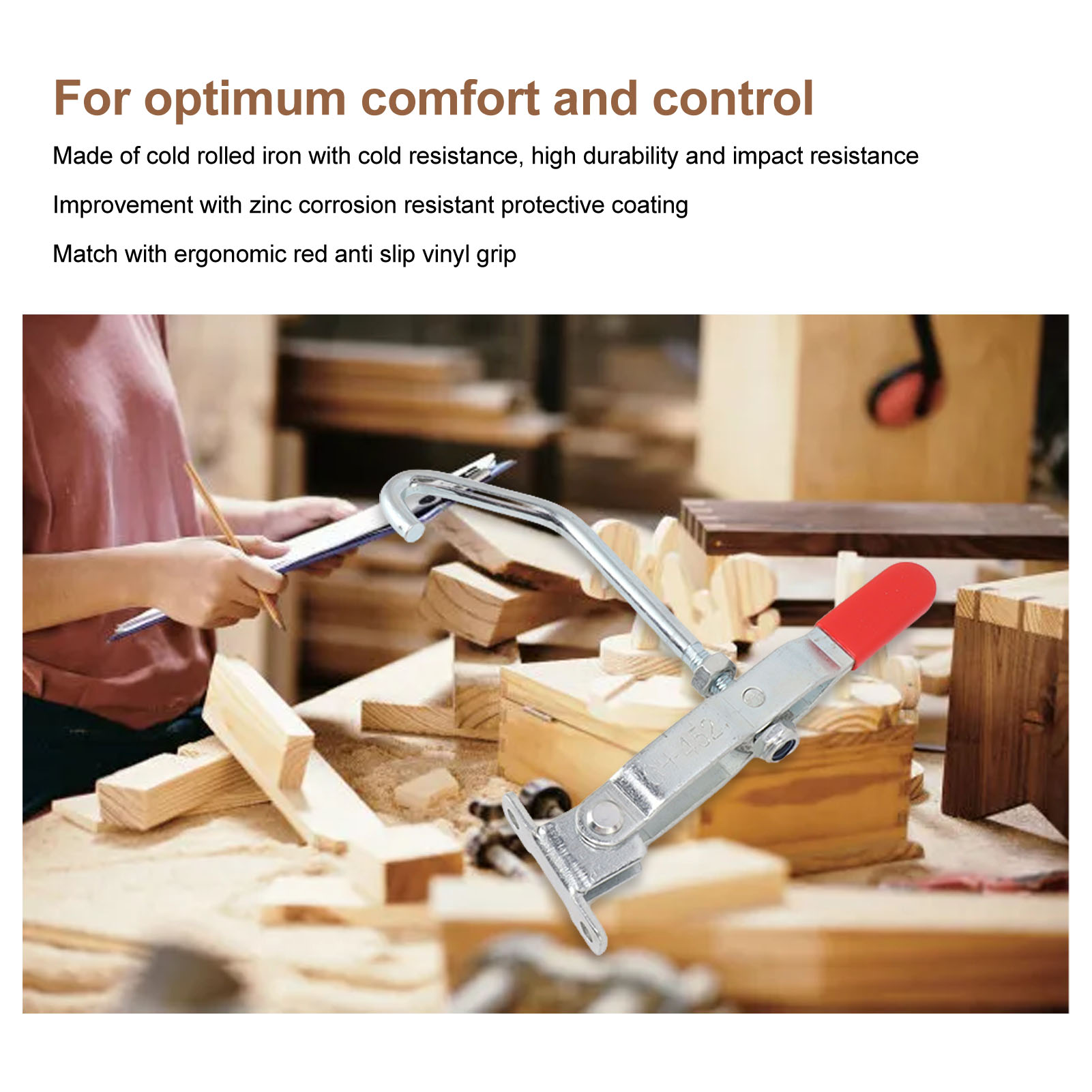 Galvanized Iron J Hook Toggle Clamp, Heavy Duty Quick Release Latch ...