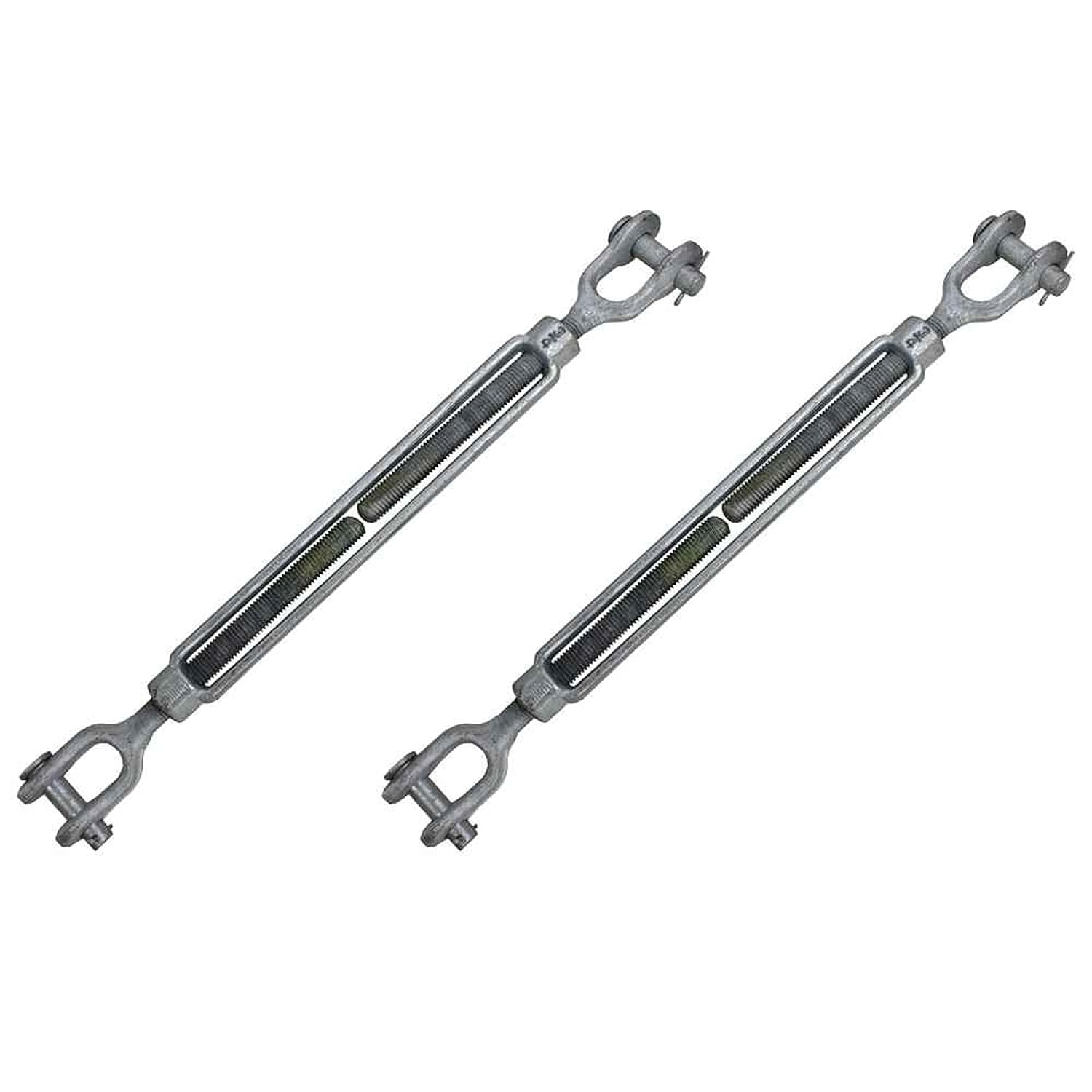 Galvanized Jaw and Jaw Turnbuckle 3/4 Inch x 12 Inch (2-Pack), 5,200 ...