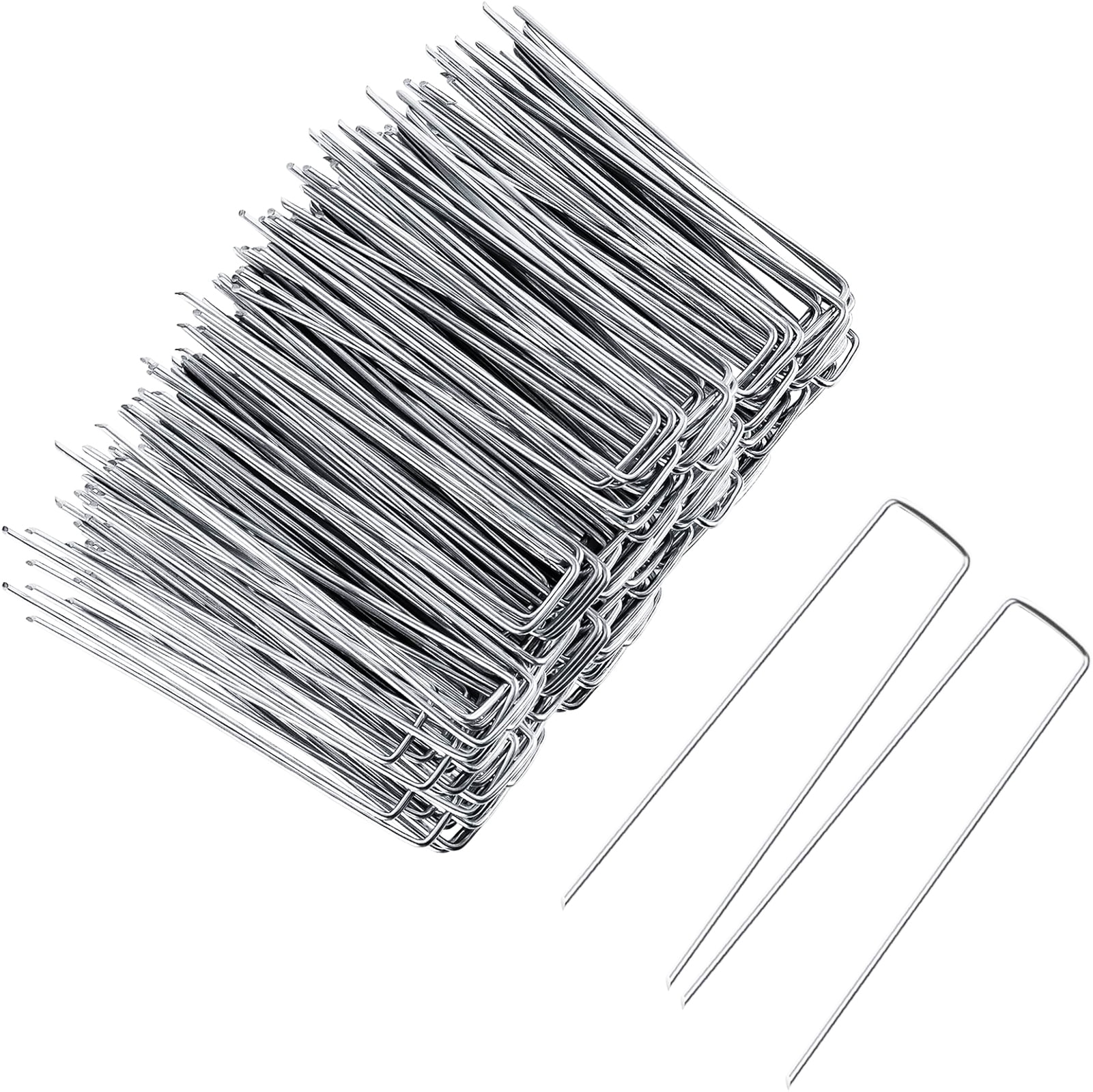 Galvanized Landscape Staples Garden Stakes Landscaping 6" Metal Tent ...