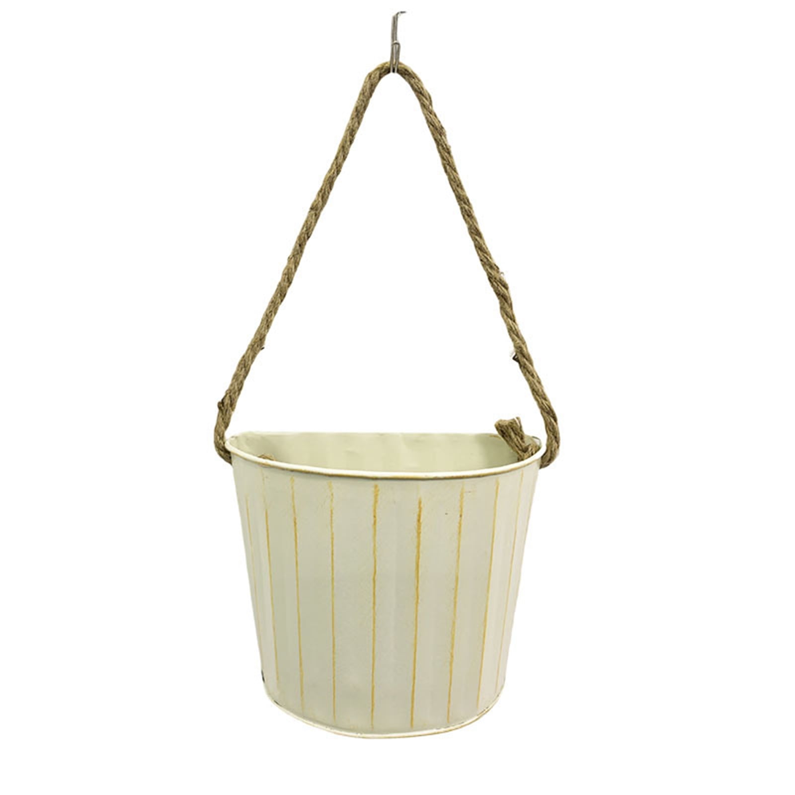 Galvanized Metal Hanging Planter Semi Circular Design Space Saving Wall ...